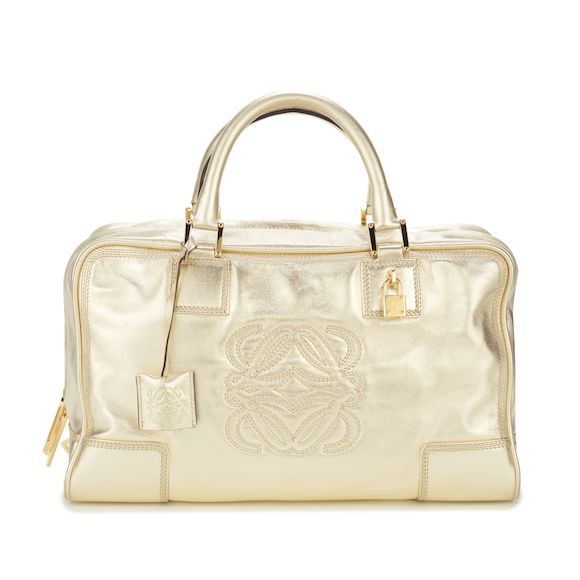 Bonhams : Loewe: a Gold Amazona Bowling Bag (includes padlock, keys ...