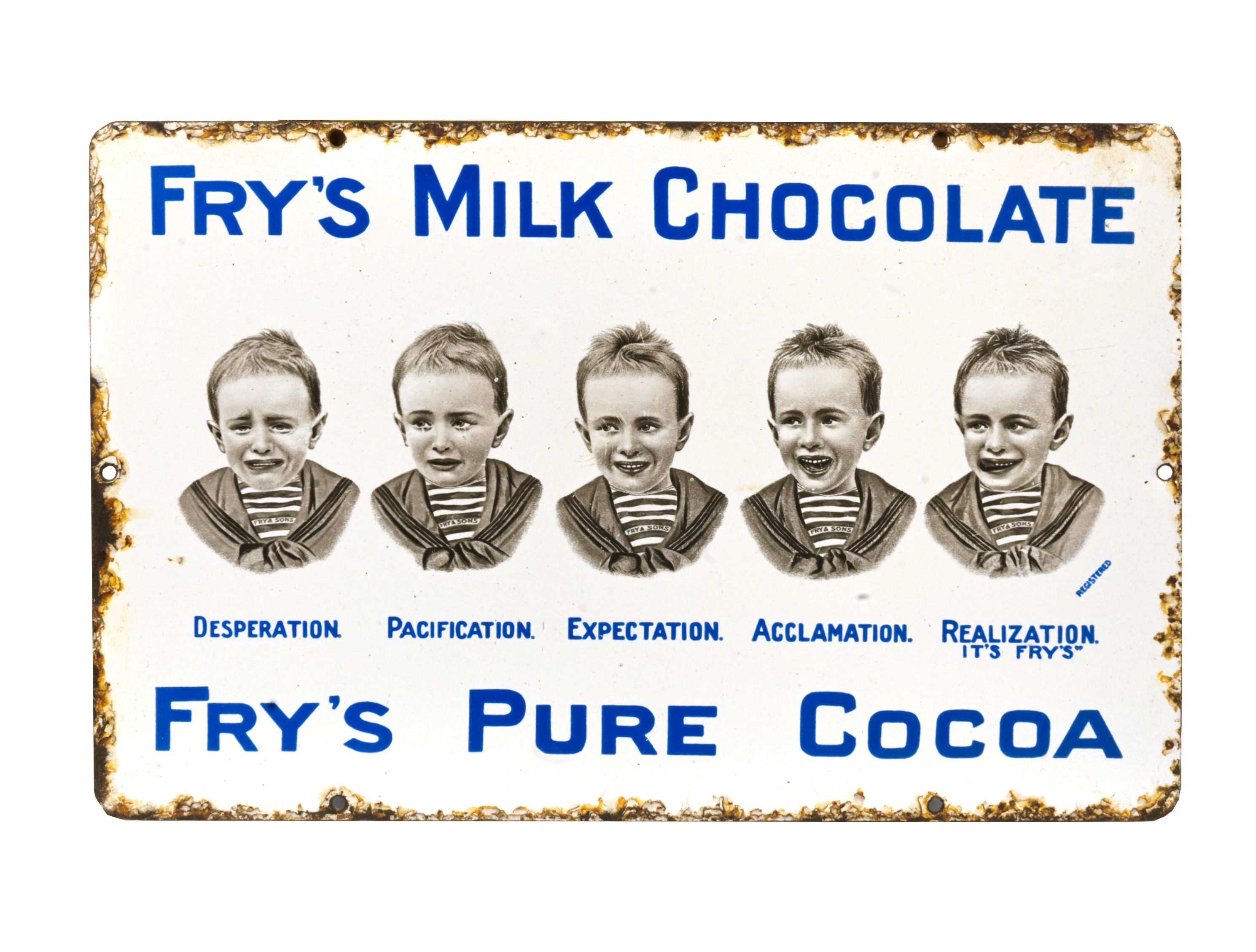 Bonhams Cars : A Fry's Five Boys enamel sign,