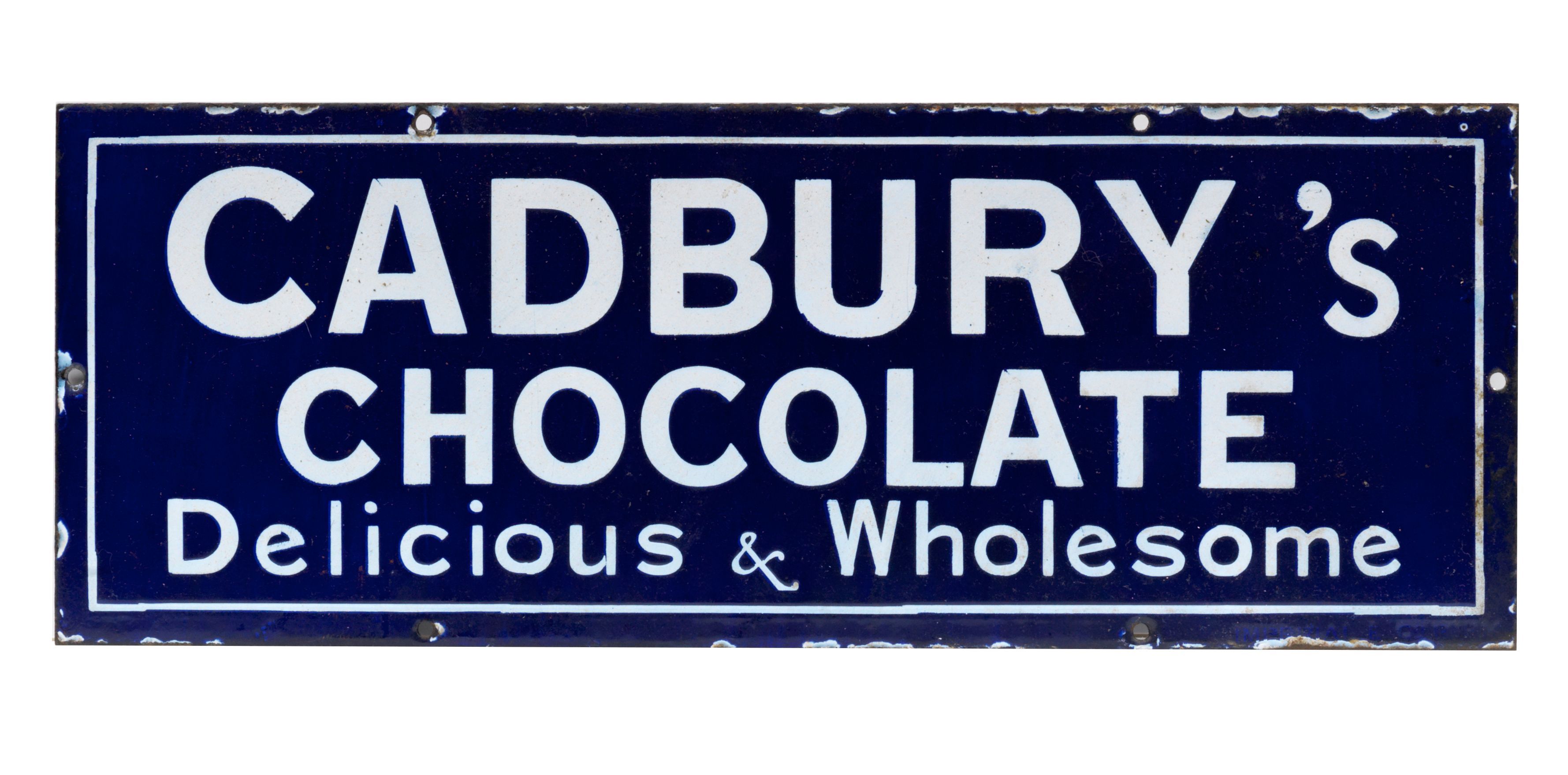 Bonhams Cars : A small Cadbury's Chocolate enamel sign,