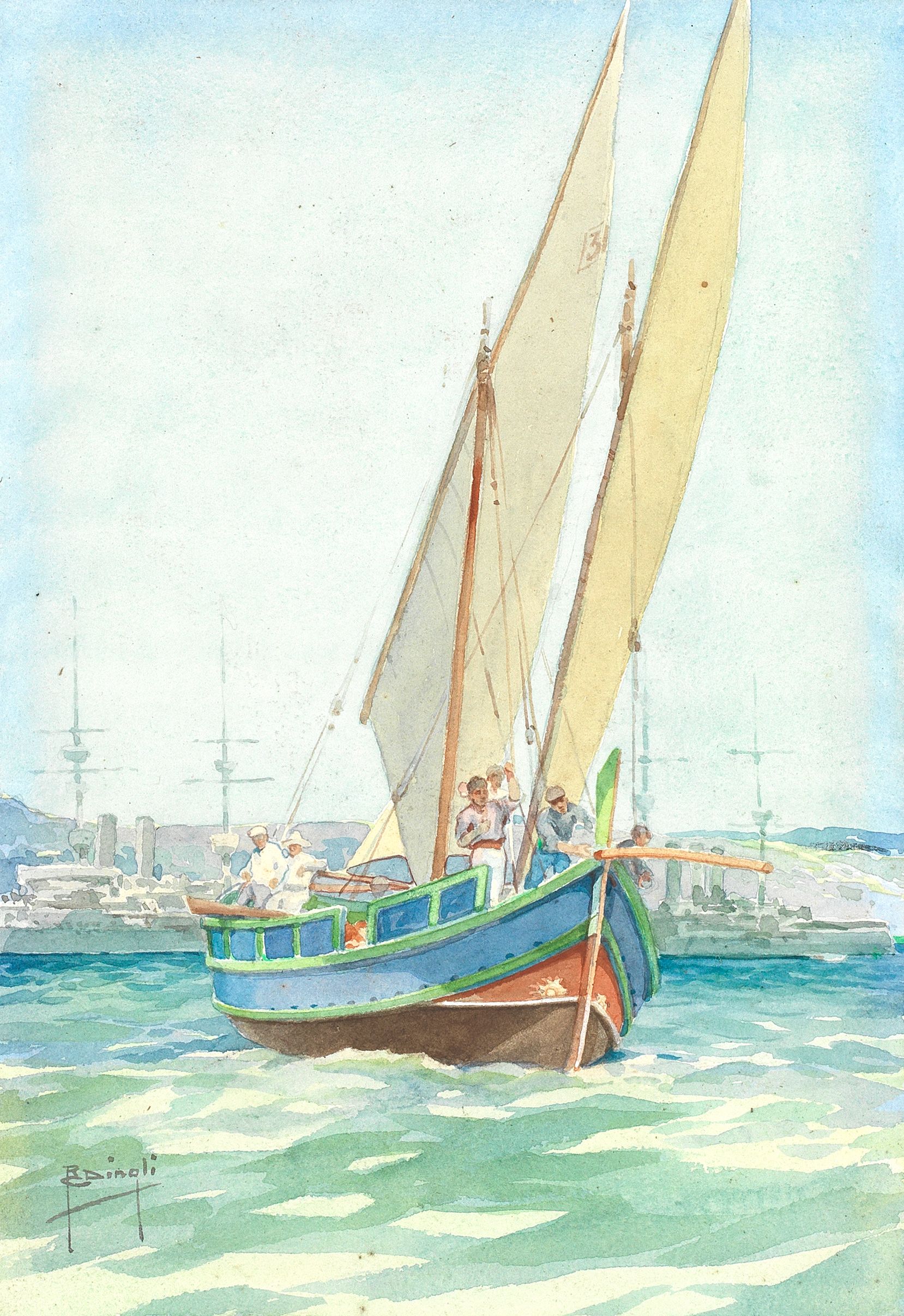 Bonhams : Robert Caruana Dingli (Maltese, 1881-1940) Views of luzzu ...