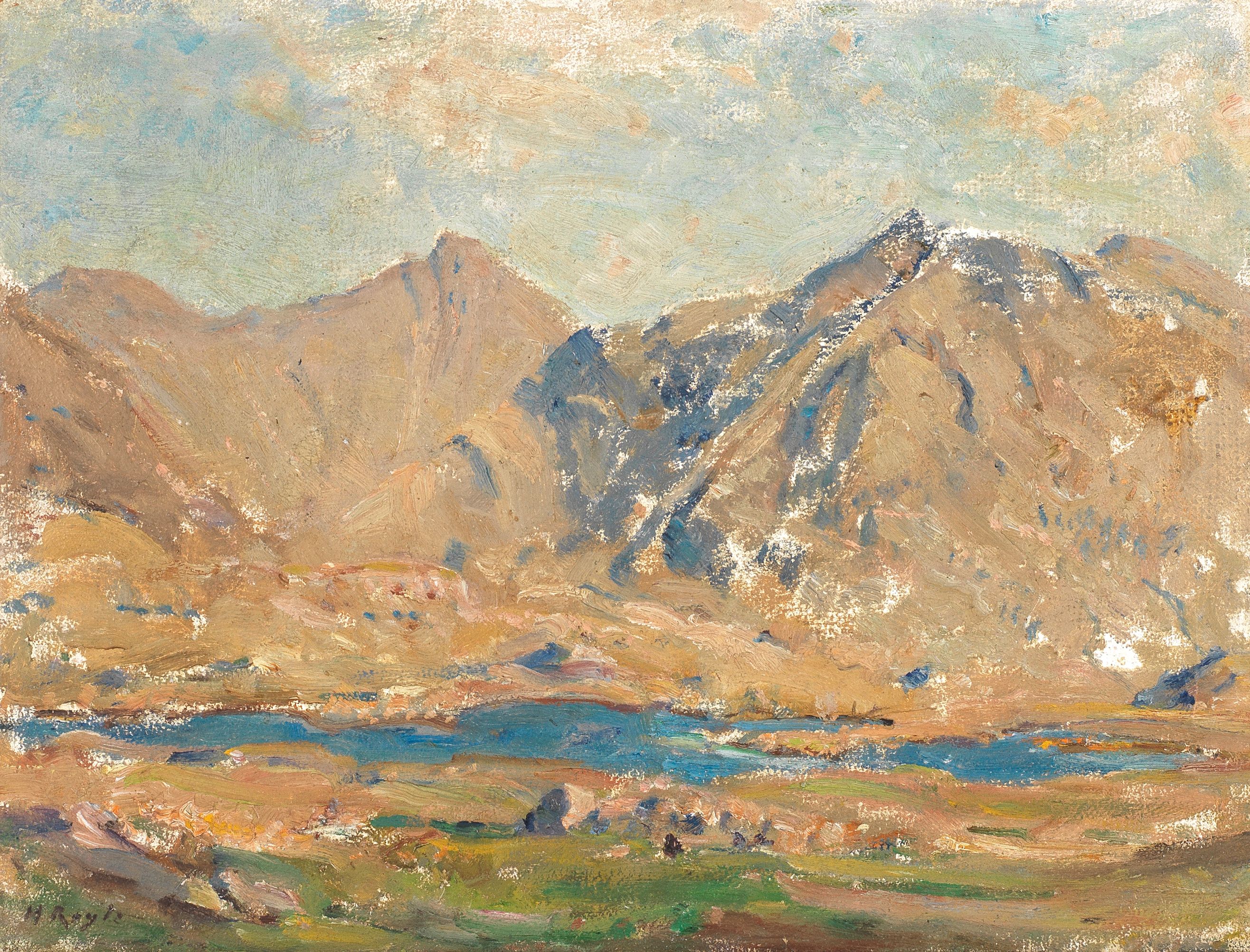 Bonhams : Herbert F. Royle (British, 1870-1958) Landscape with four ...