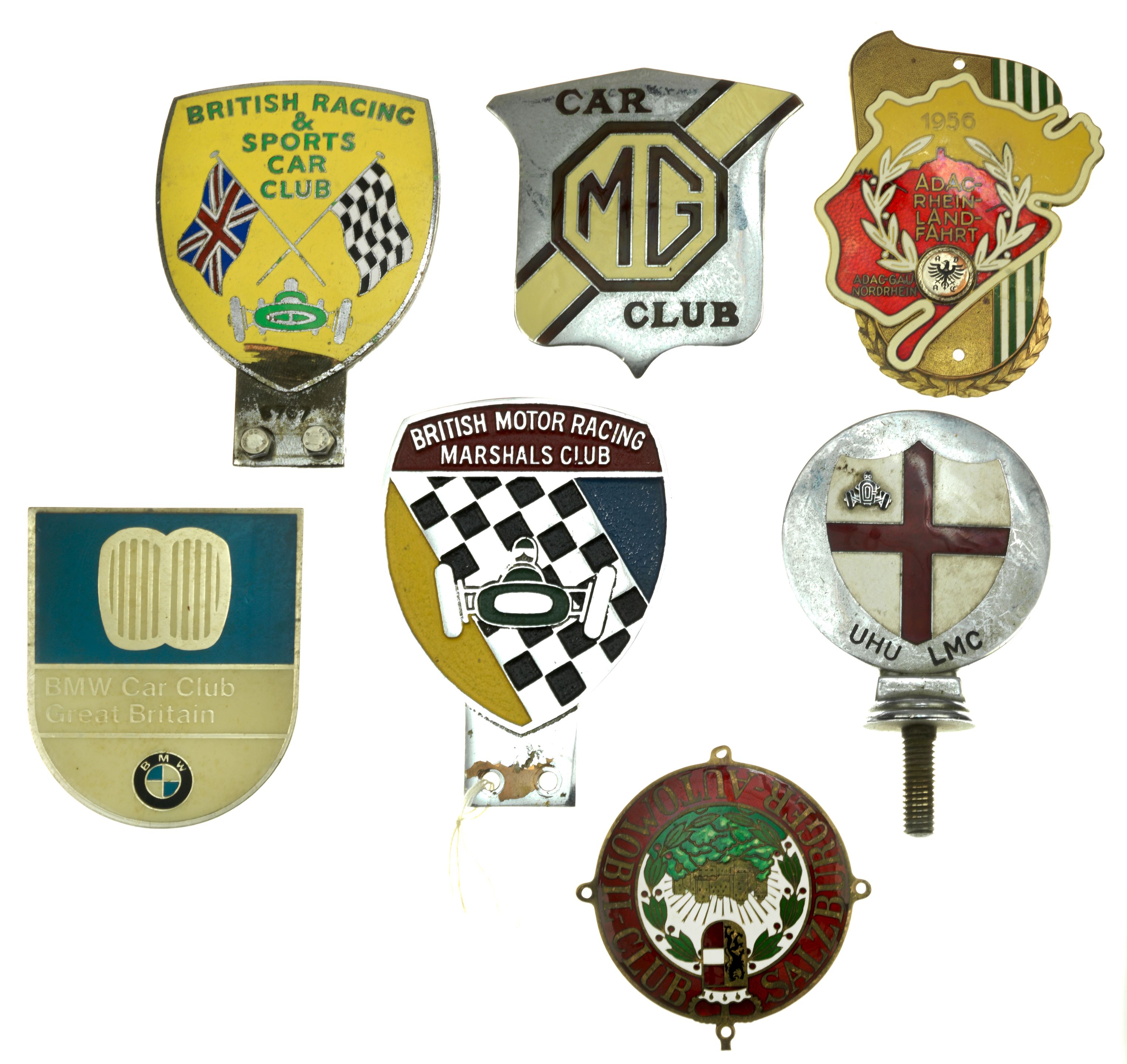 Bonhams Cars : Seven car badges and plaques, ((Qty))
