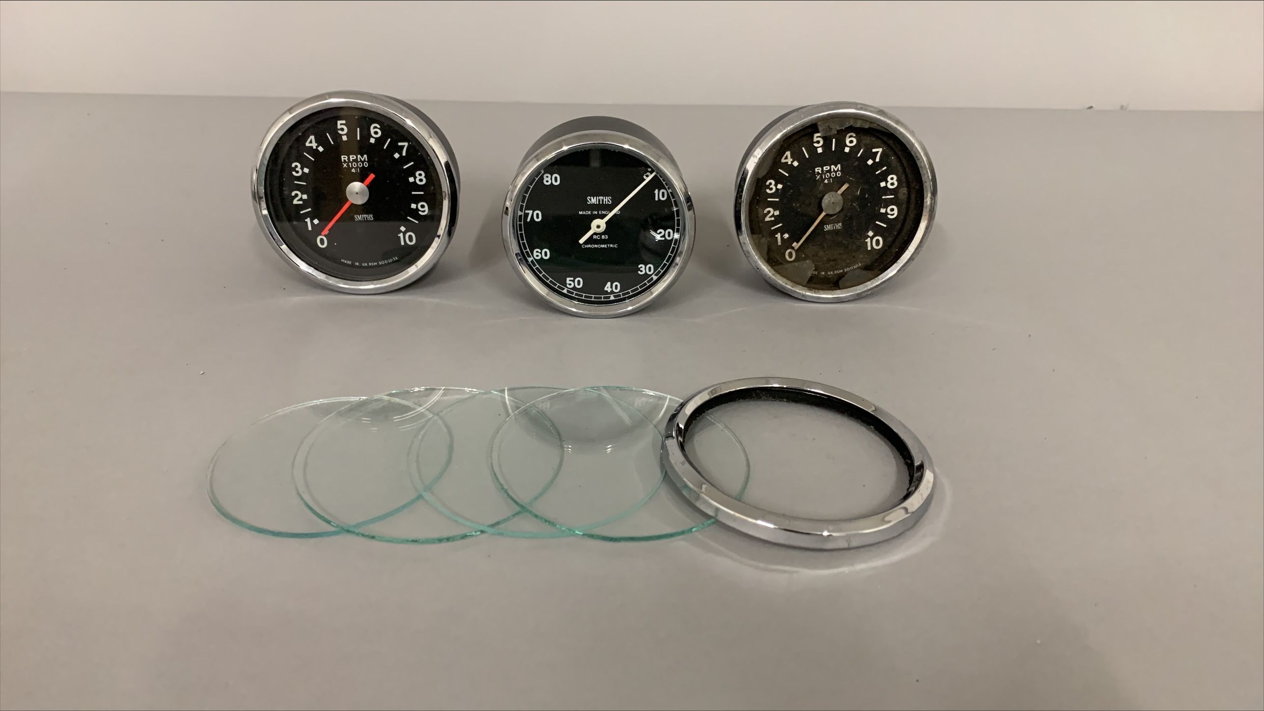 Bonhams Cars : Three Smiths rev counters ((Qty))