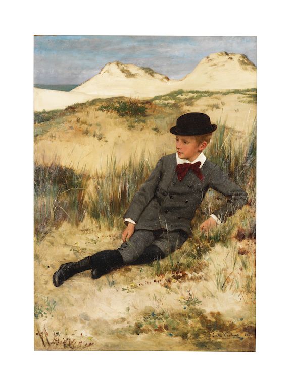 Bonhams : Jan Frans Verhas (Belgian, 1834-1896) On the dunes