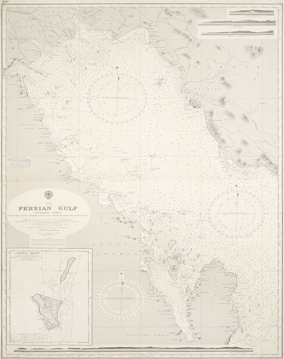 Bonhams : PERSIAN GULF - ADMIRALTY MAPS. Persian Gulf. Eastern Sheet ...