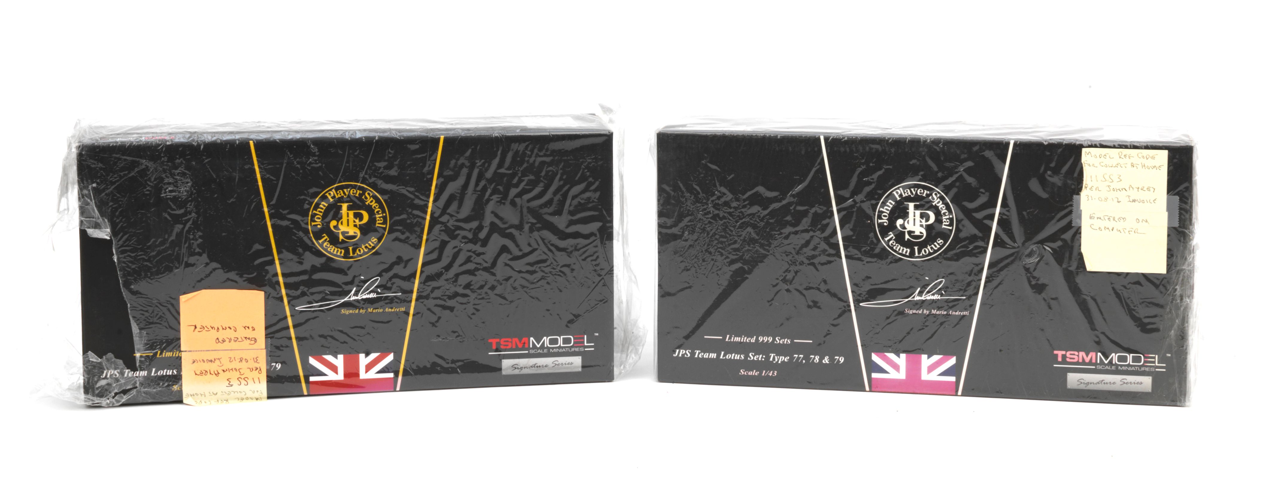 Bonhams Cars : Two boxed Limited Edition 1:43 scale JPS Team Lotus Set ...