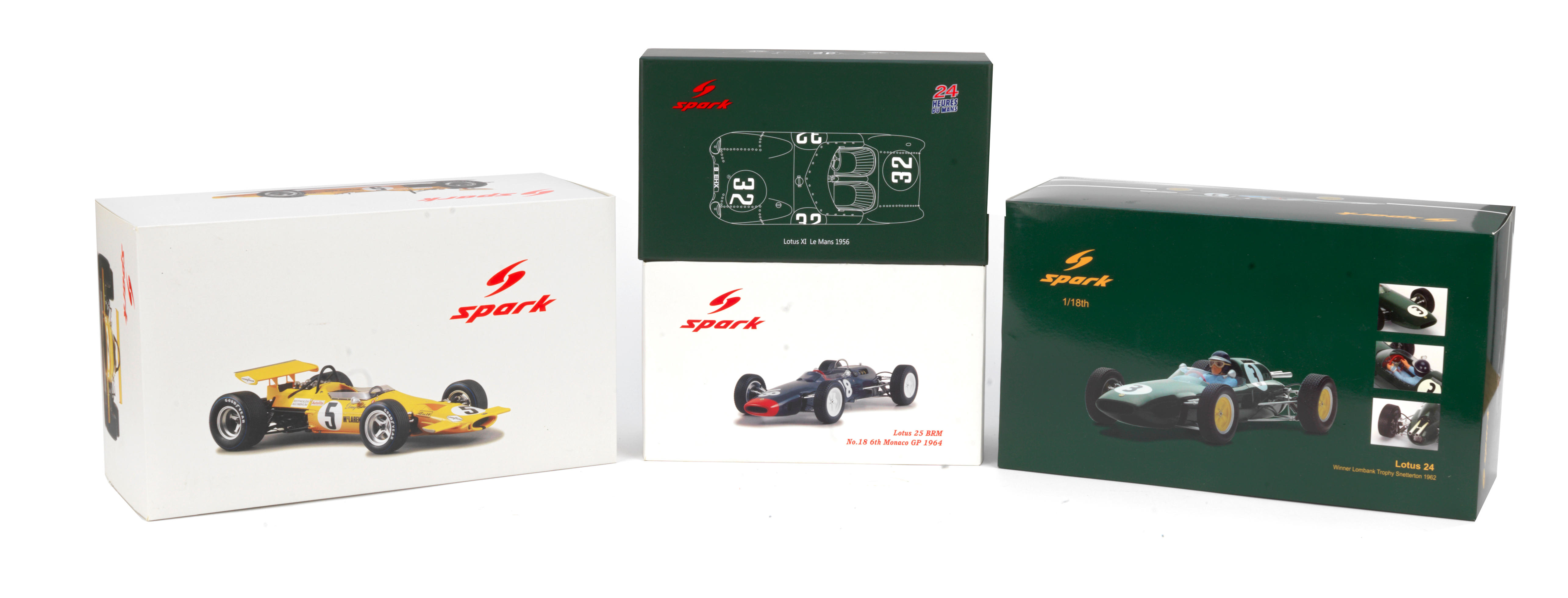 Bonhams Cars Four Boxed 118 Scale Racing Car Models By Spark Models