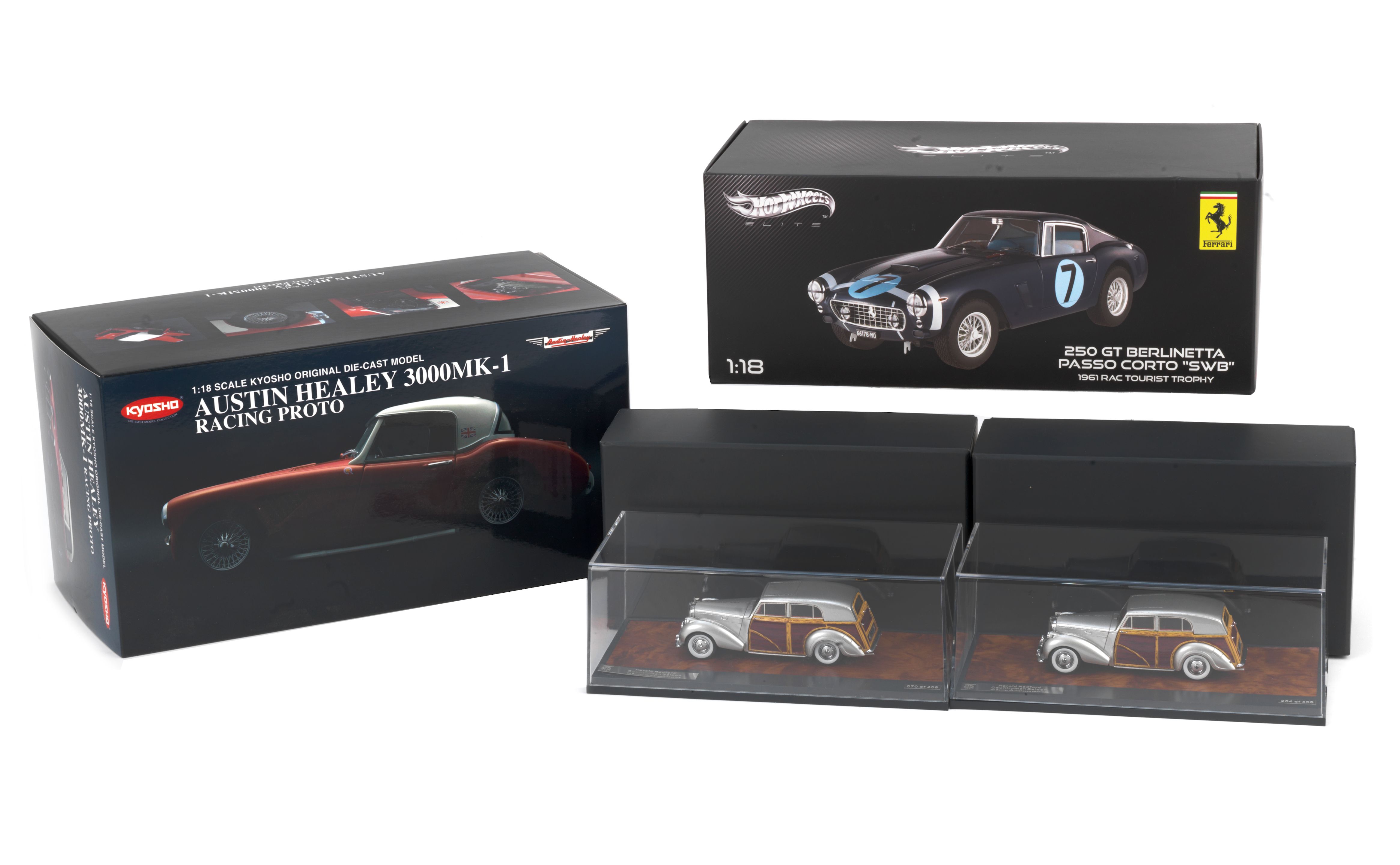 Bonhams Cars : Four boxed 1:18 and 1:43 scale models, ((4))