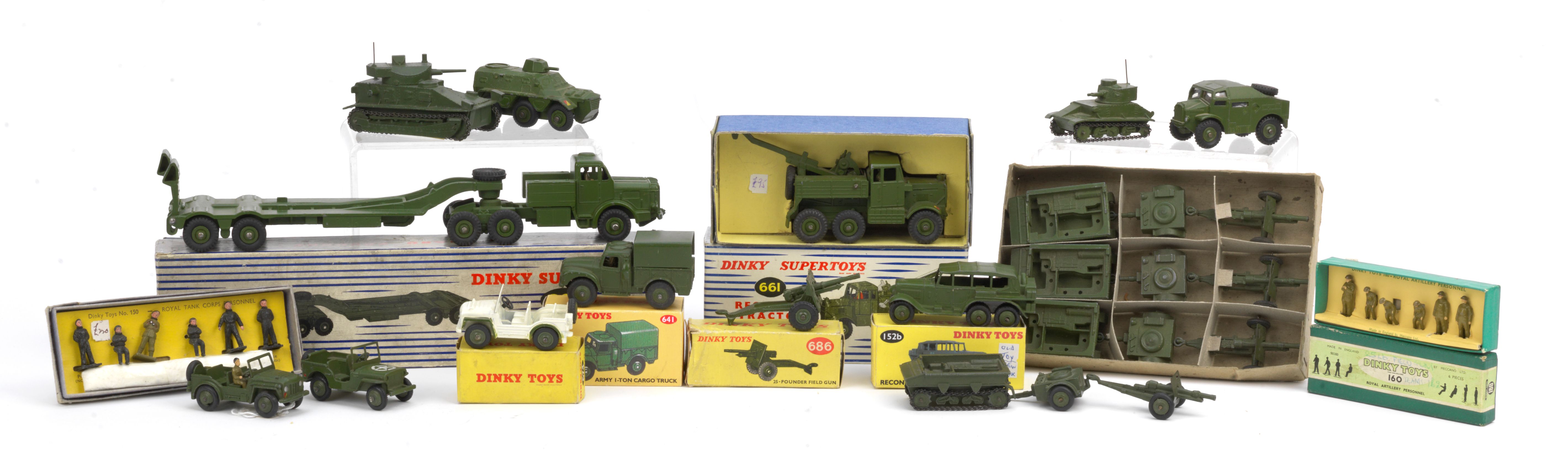 Bonhams Cars : A quantity of boxed Dinky military vehicles and figures ...