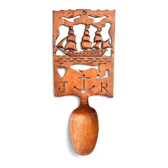 Bonhams : A Welsh early 19th century love spoon