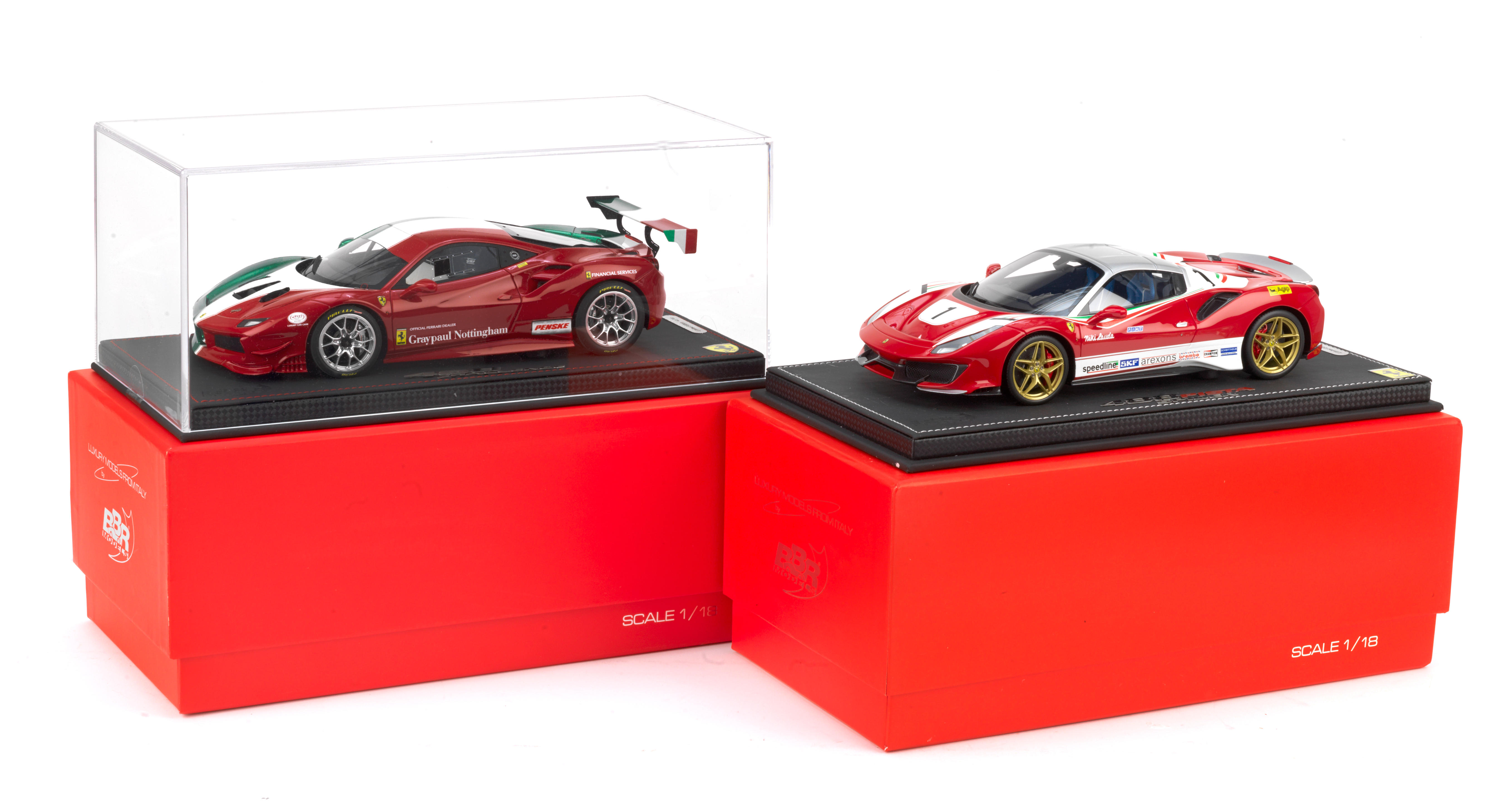 Bonhams Cars : Two boxed 1:18 scale models by BBR Models, Italian, ((2))