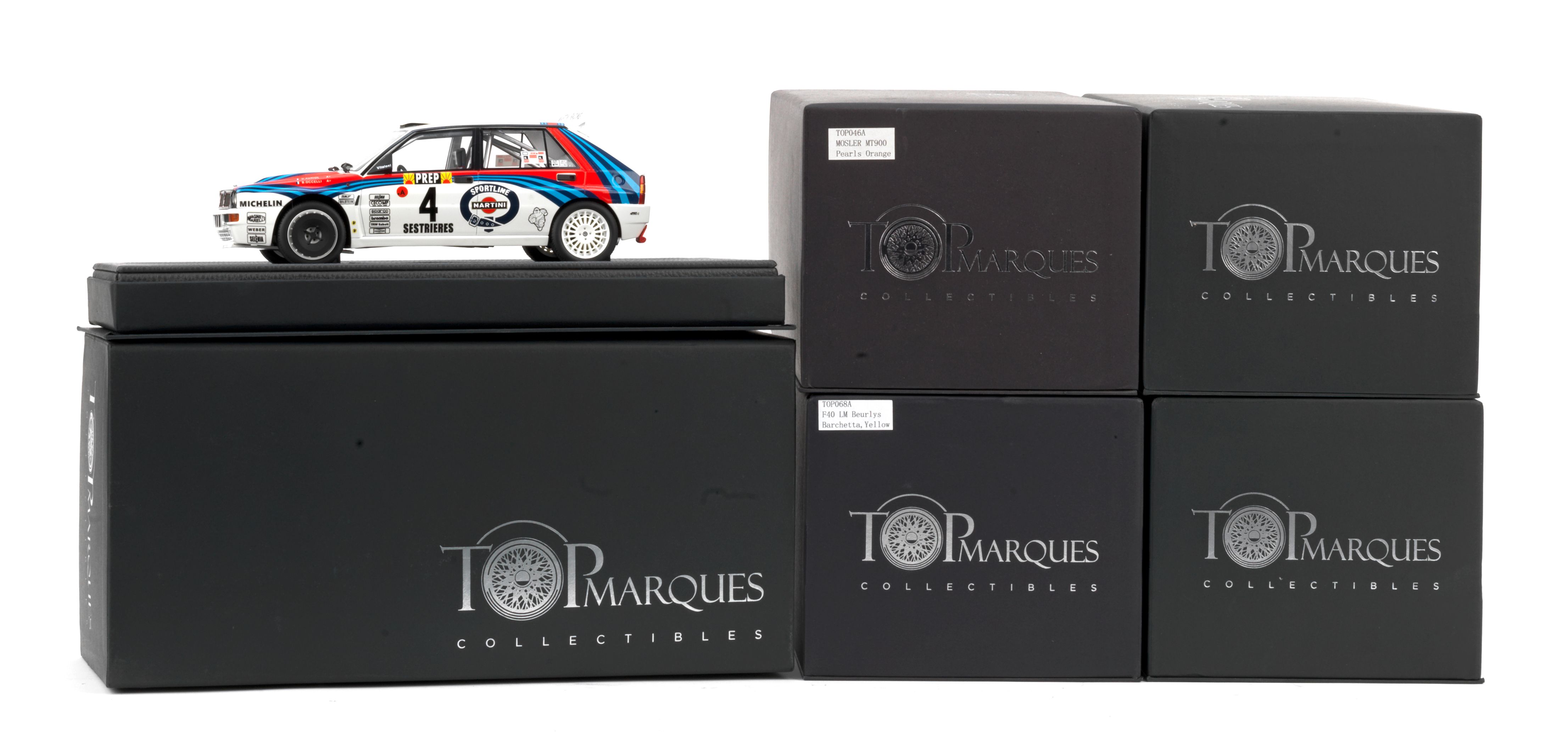 Bonhams Cars : Five boxed 1:18 scale model cars by Top Marques, ((5))