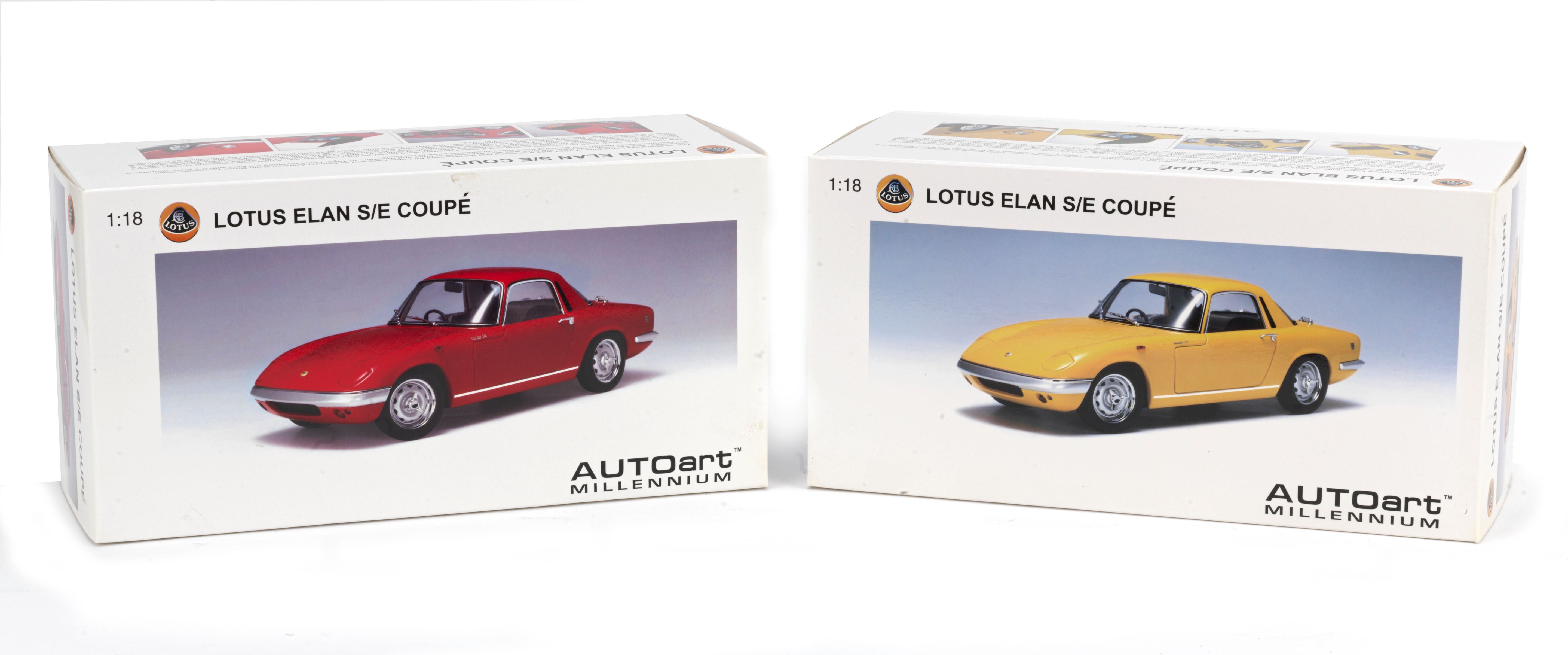 Bonhams Cars : Two boxed 1:18 scale Lotus Elan S/E Coupé models by ...