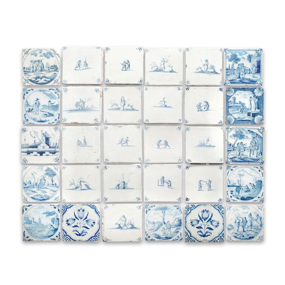 Bonhams : A collection of Dutch and English Delft tiles 18th and 19th ...