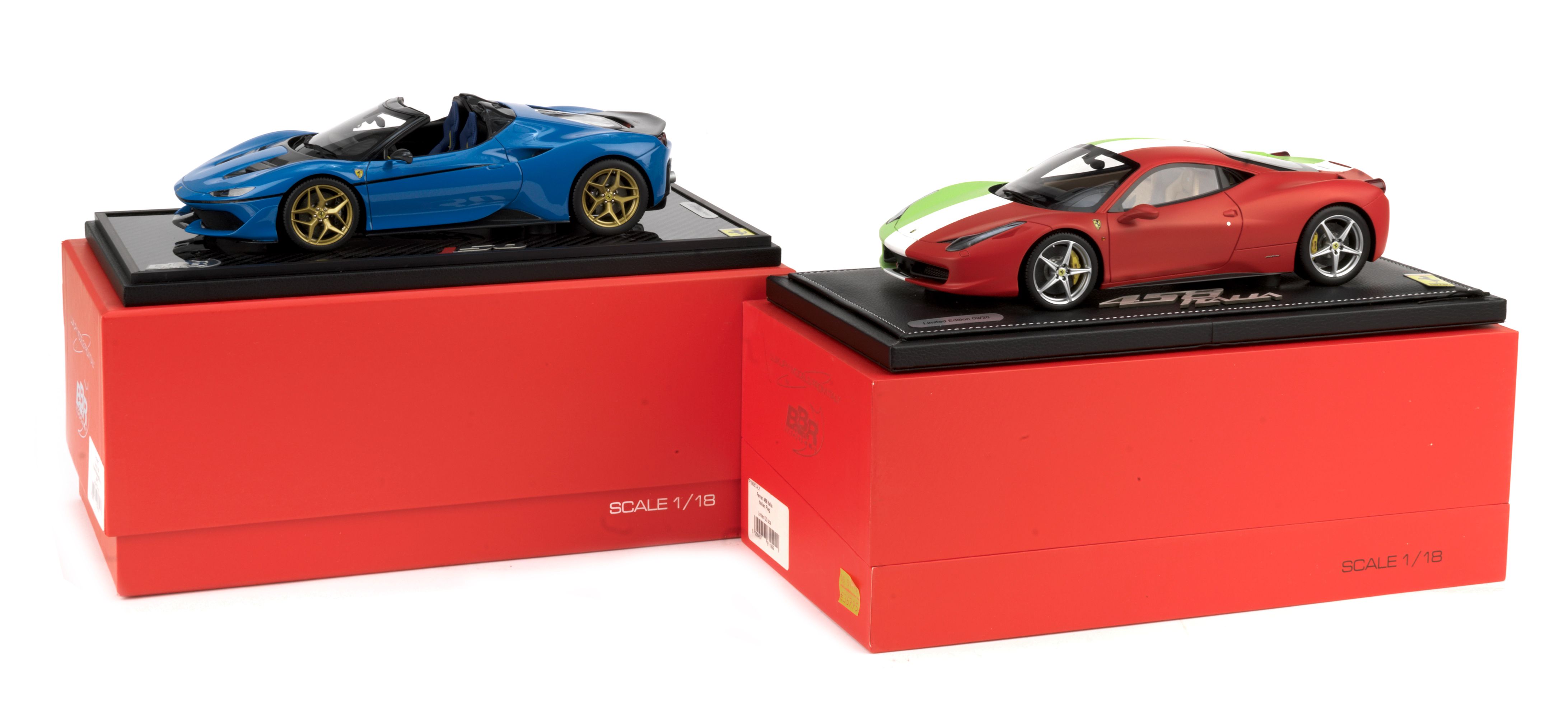 Bonhams Cars : Two boxed 1:18 scale models by BBR Models, Italian, ((2))