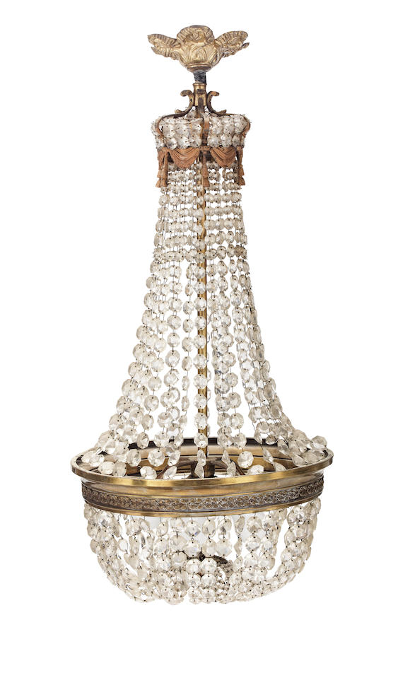 Bonhams An Early 20th Century Gilt Bronze And Cut Glass Four Light