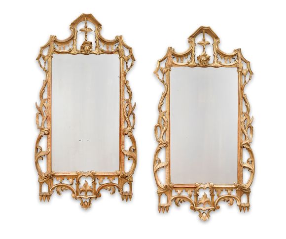 Bonhams : A pair of late 19th/early 20th century carved giltwood ...