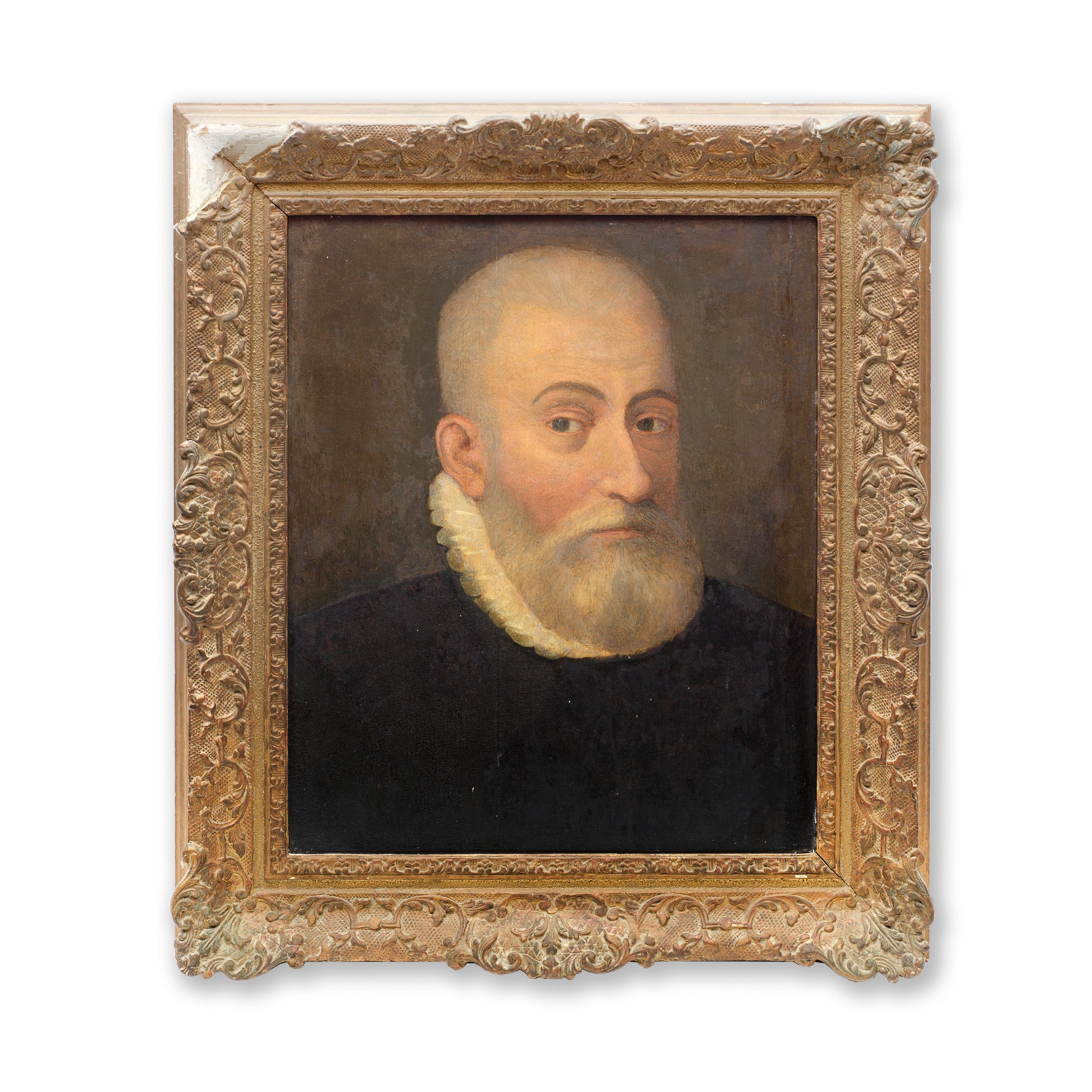 Bonhams : English School Portrait of a Gentleman with beard and ruff
