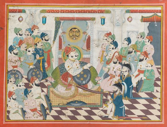 Bonhams : A ruler, possibly Maharana Chattar Singh (reg. 1866-89 ...