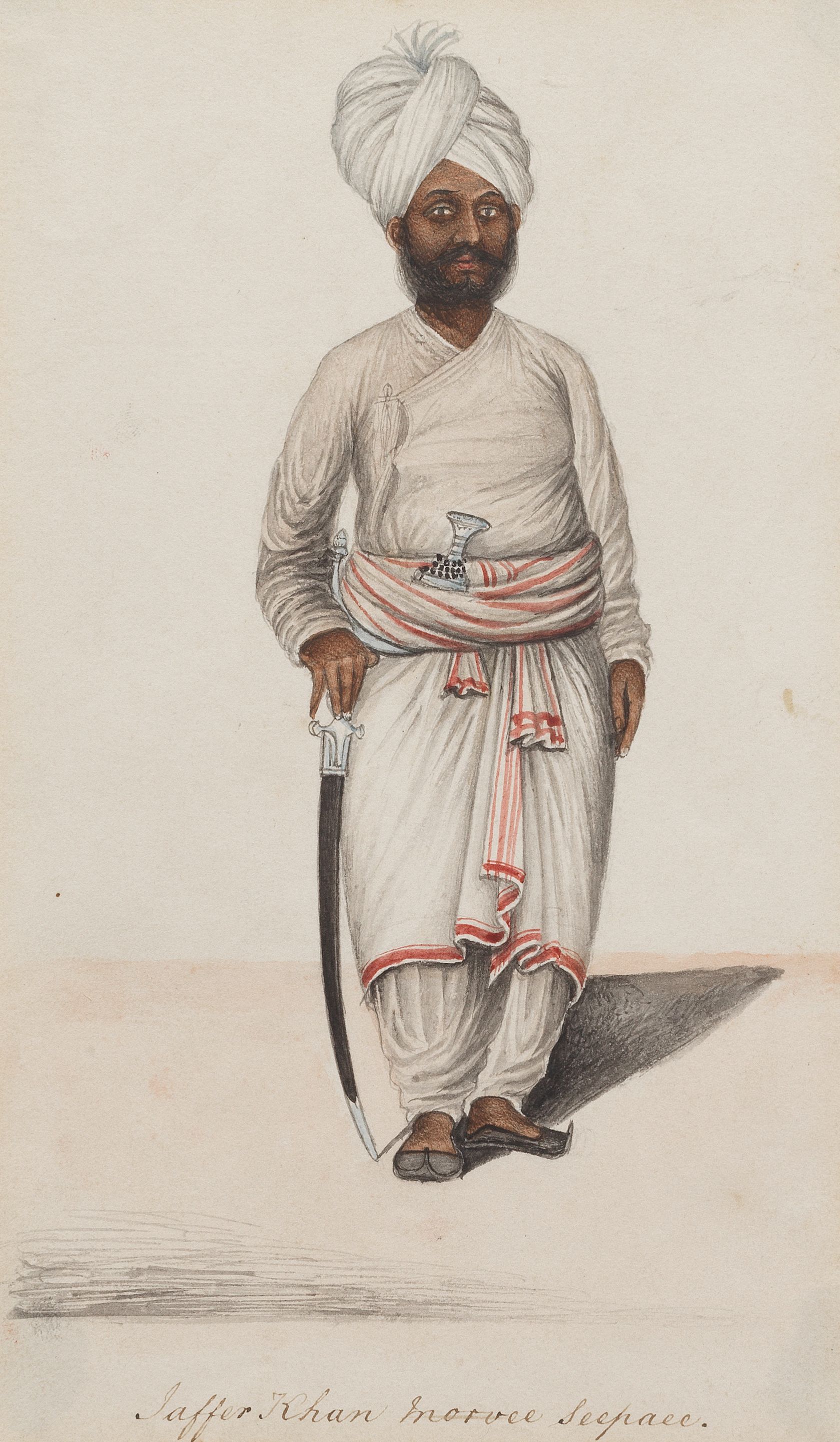 Bonhams : Zafir Khan, a soldier (sipahi) Kutch, circa 1850