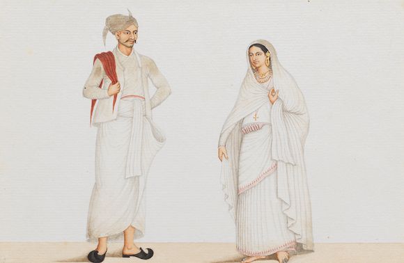 Bonhams : A Christian merchant and his wife South India, Malabar, circa ...