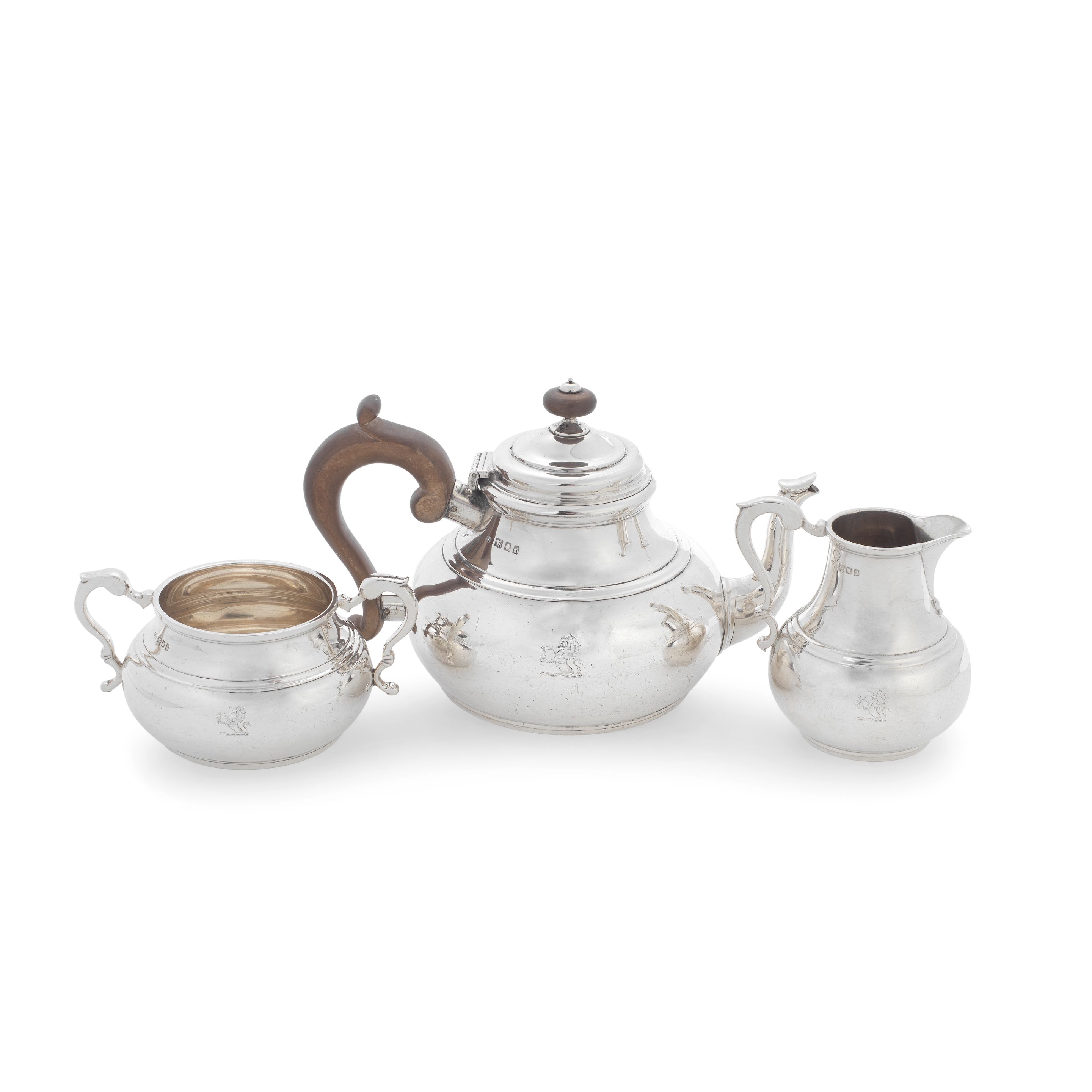 Bonhams : A silver three-piece tea service Sebastian Garrard, London ...