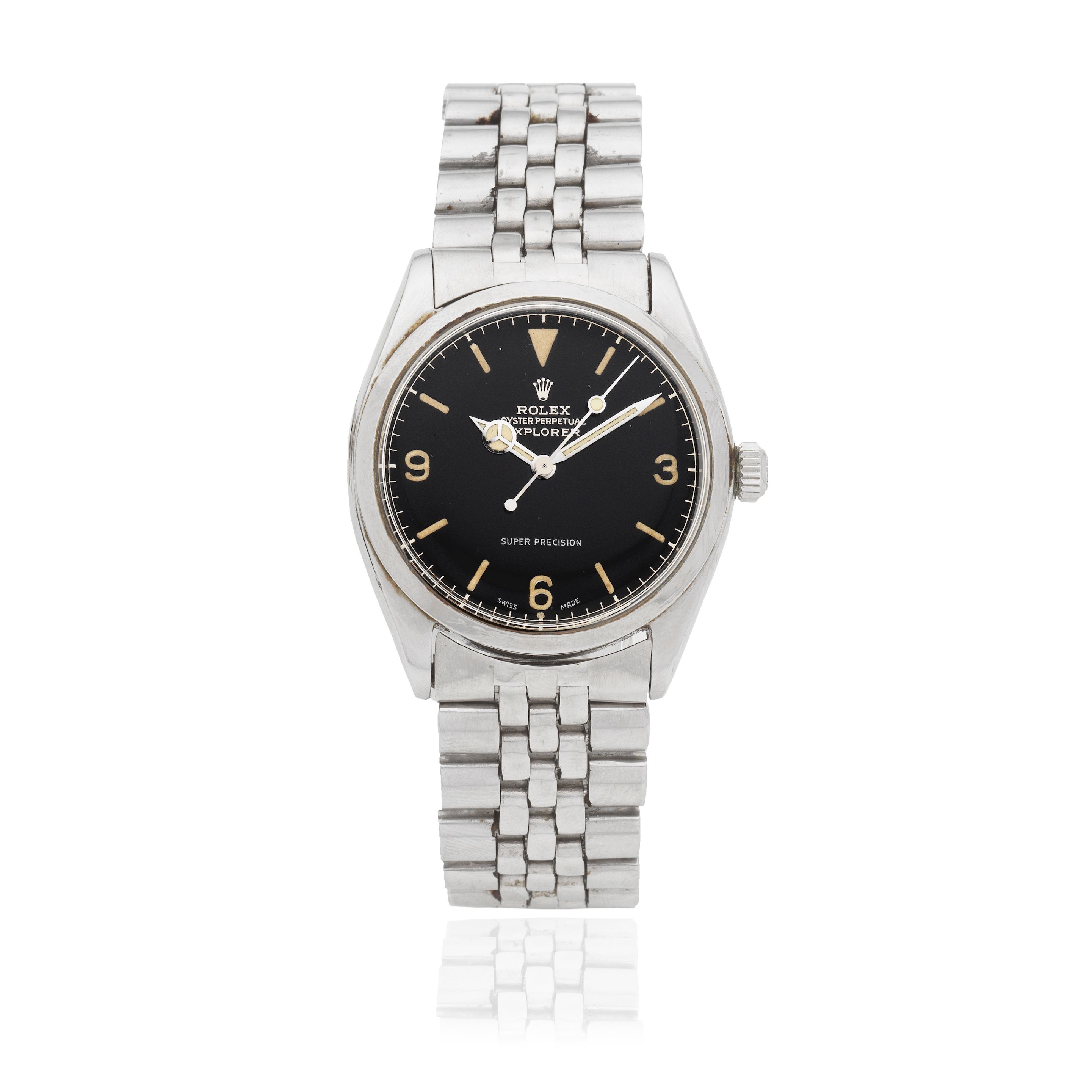 Bonhams : Rolex. A stainless steel automatic bracelet watch Explorer ...