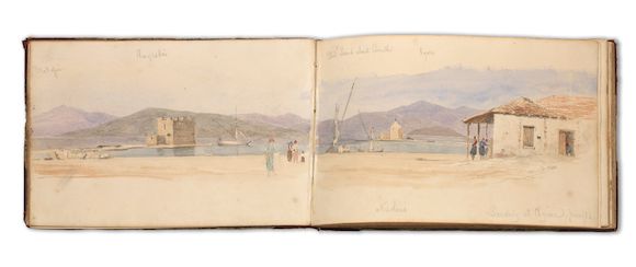 Bonhams : English School, 19th Century A naval officer's sketchbook ...