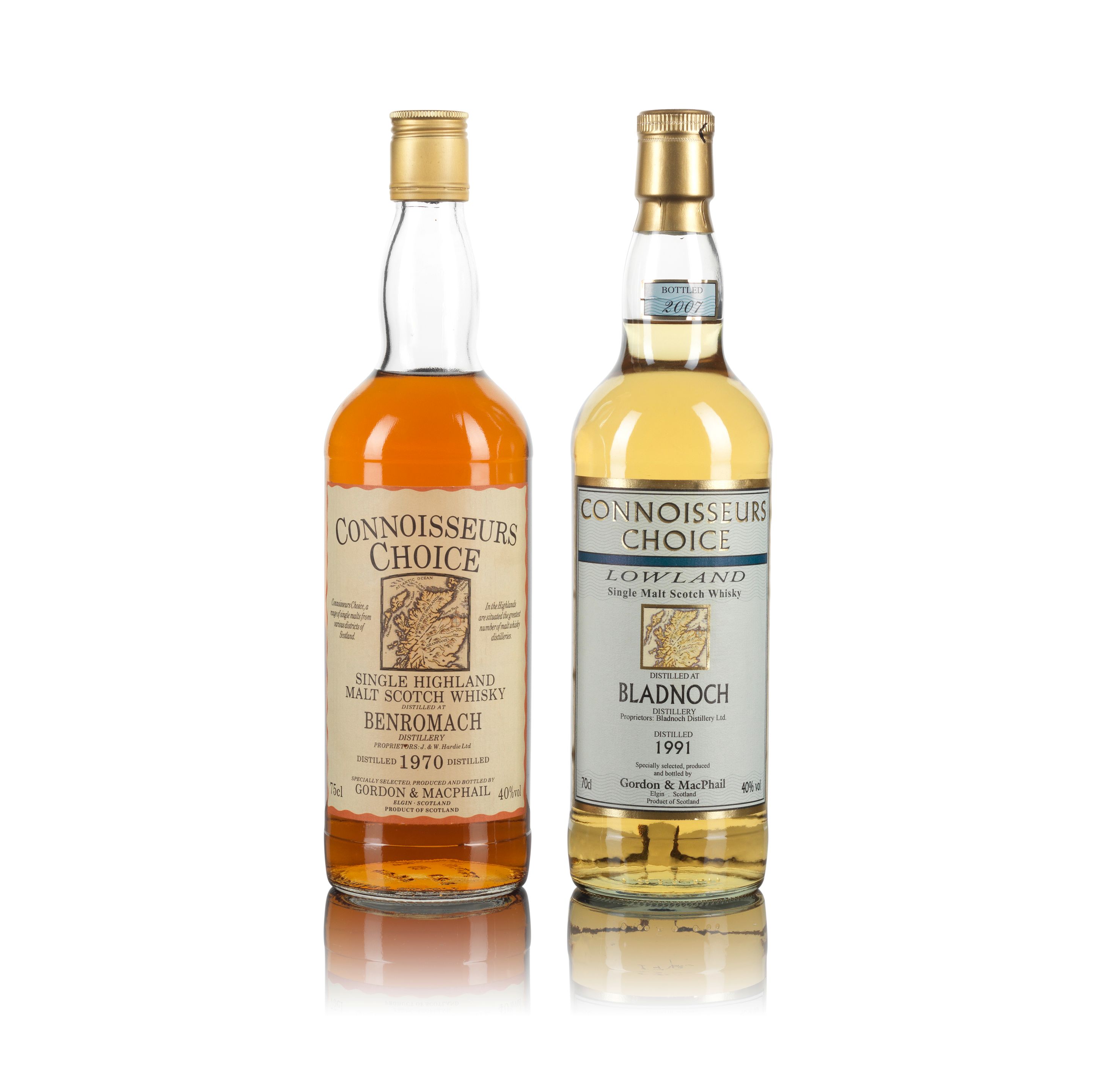 Bonhams : Benromach-1970 Bladnoch-1991