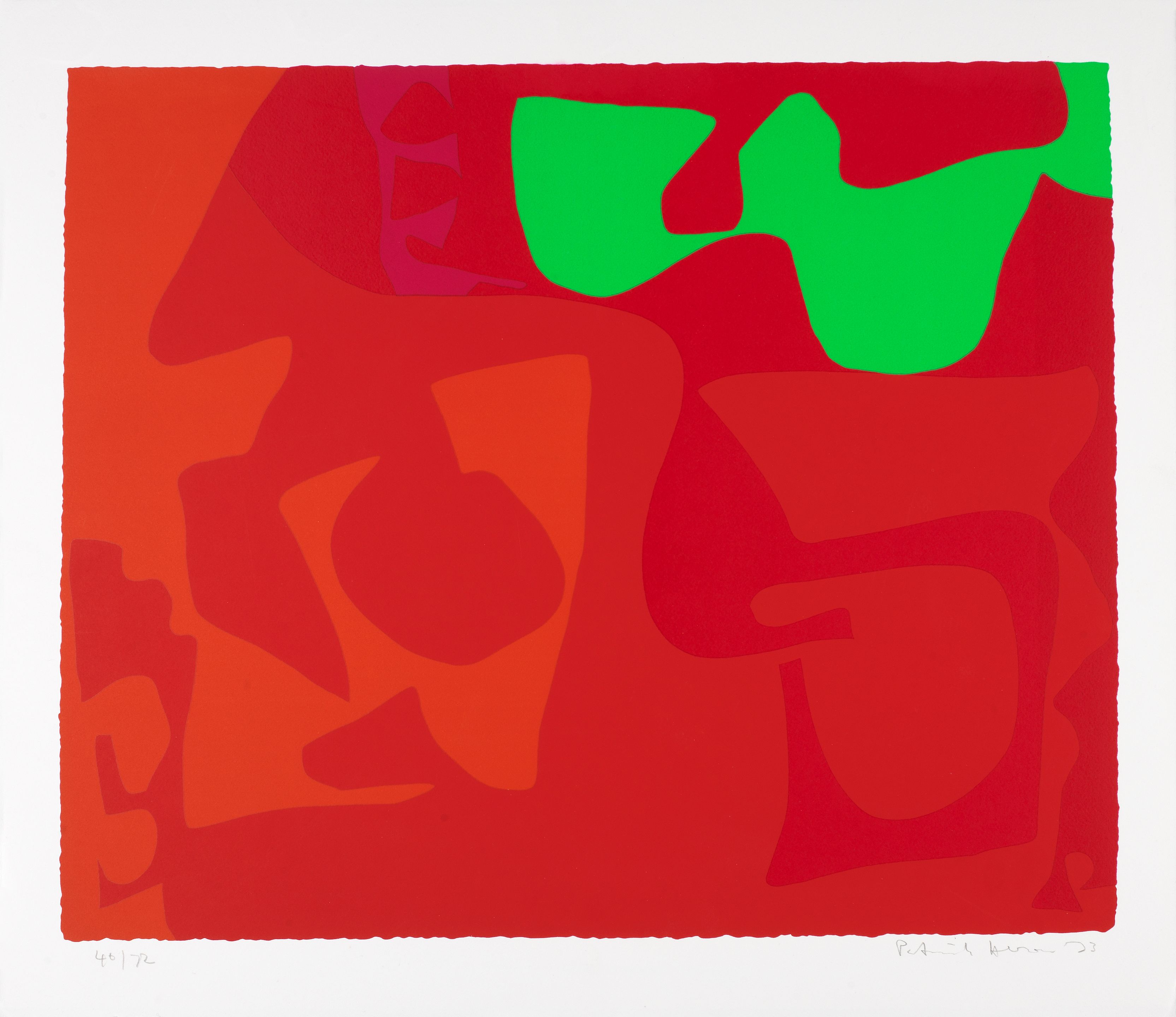 Bonhams : Patrick Heron (British, 1920-1999) Small Red January 1973 2 ...