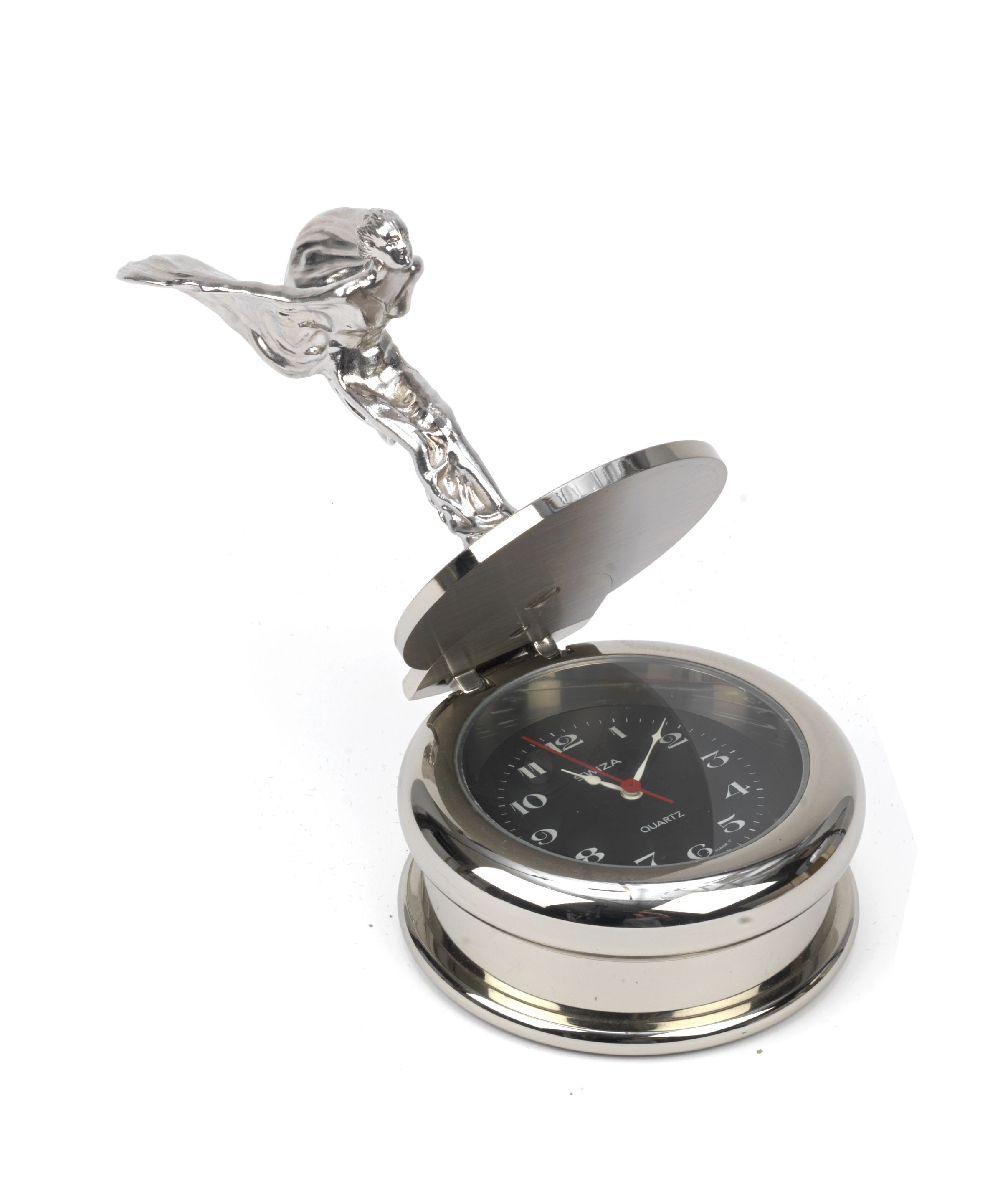 Bonhams Cars : A Rolls-Royce Spirit of Ecstasy desk clock by Swiza ...