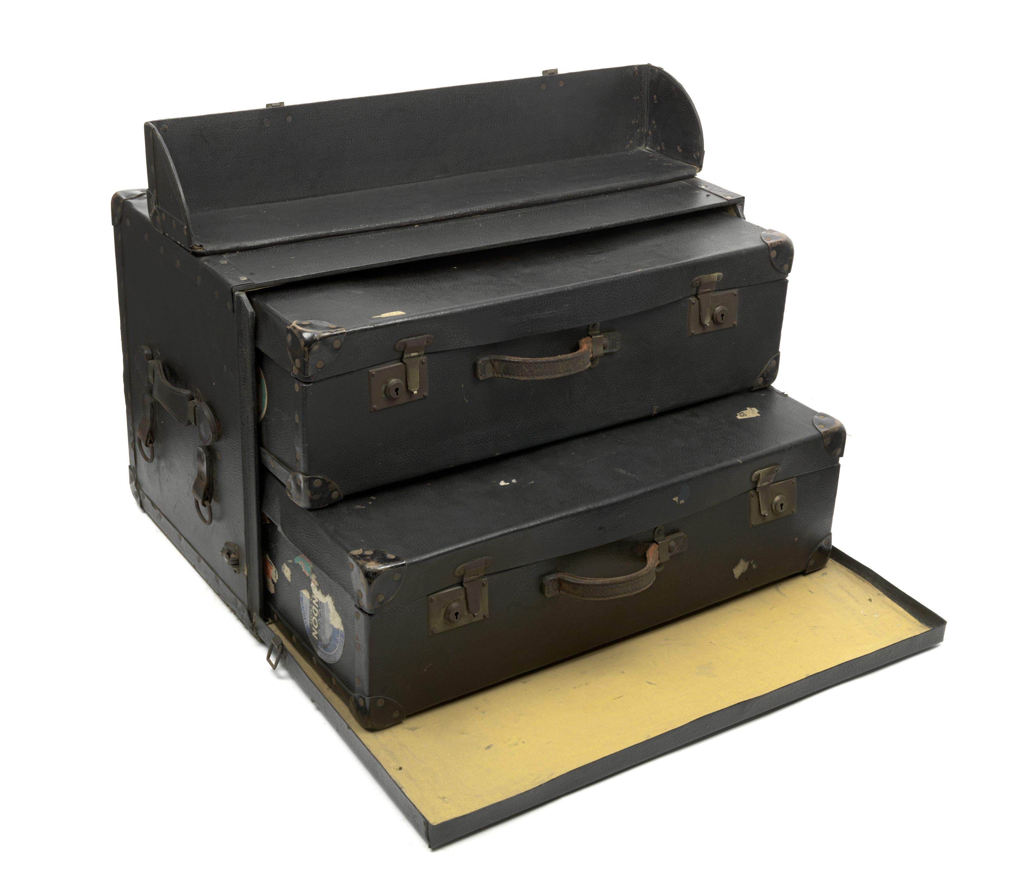 Bonhams Cars : A motoring trunk with interior cases, 1920s,