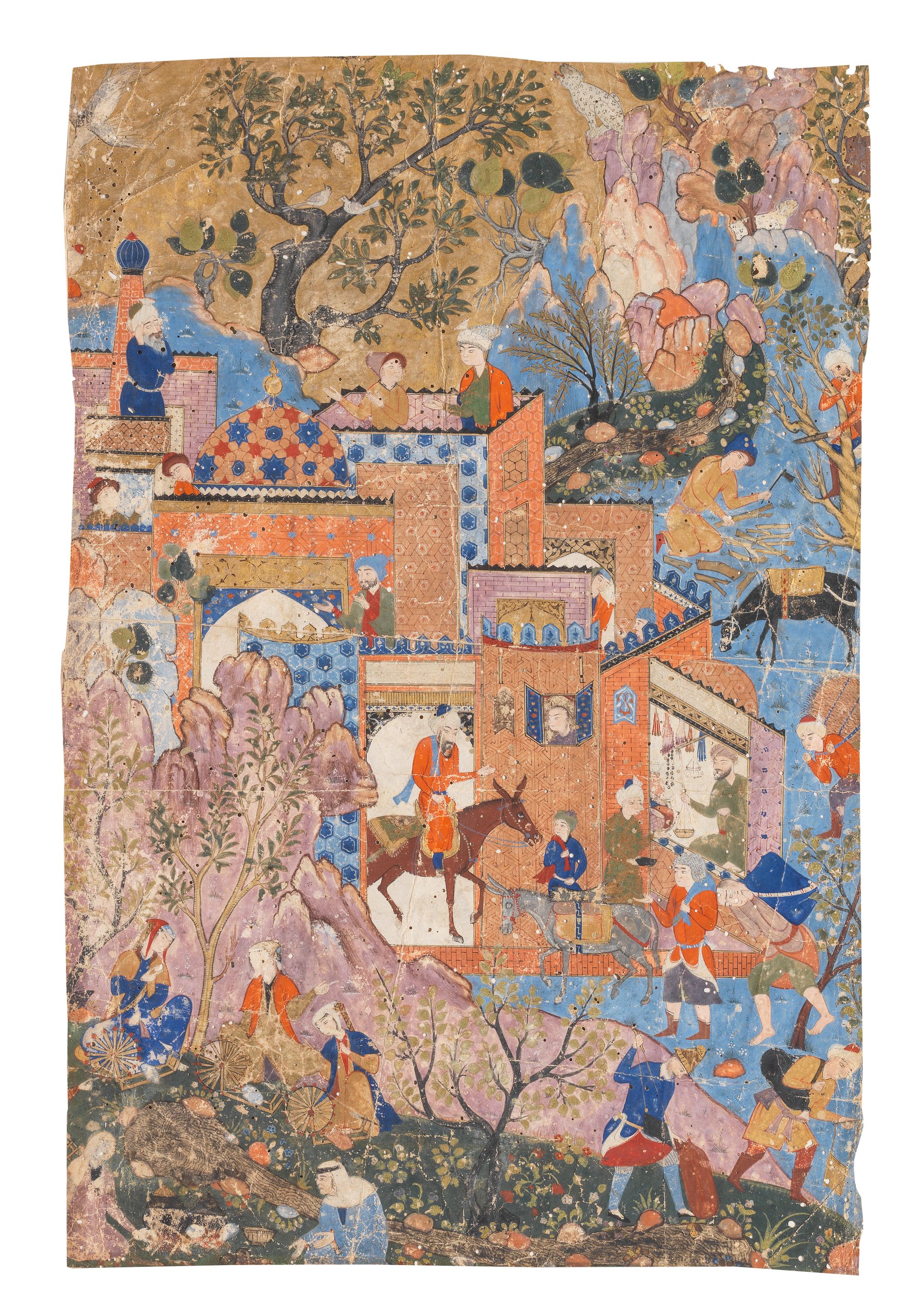 Bonhams : A large painting from a manuscript of Firdausi's Shahnama ...