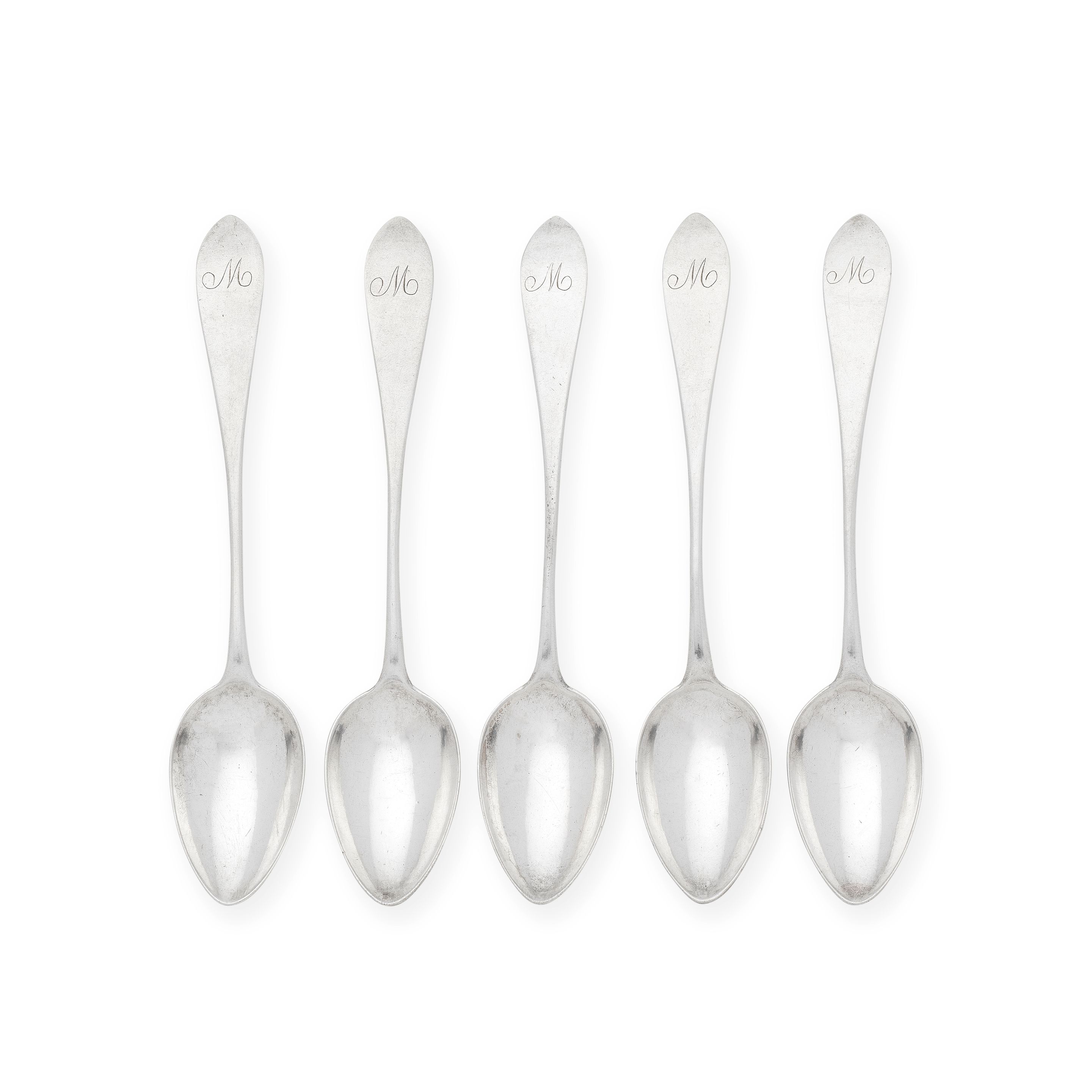 Bonhams : A SET OF FIVE GEORGE III POINTED-END TEASPOONS By Robert Keay ...
