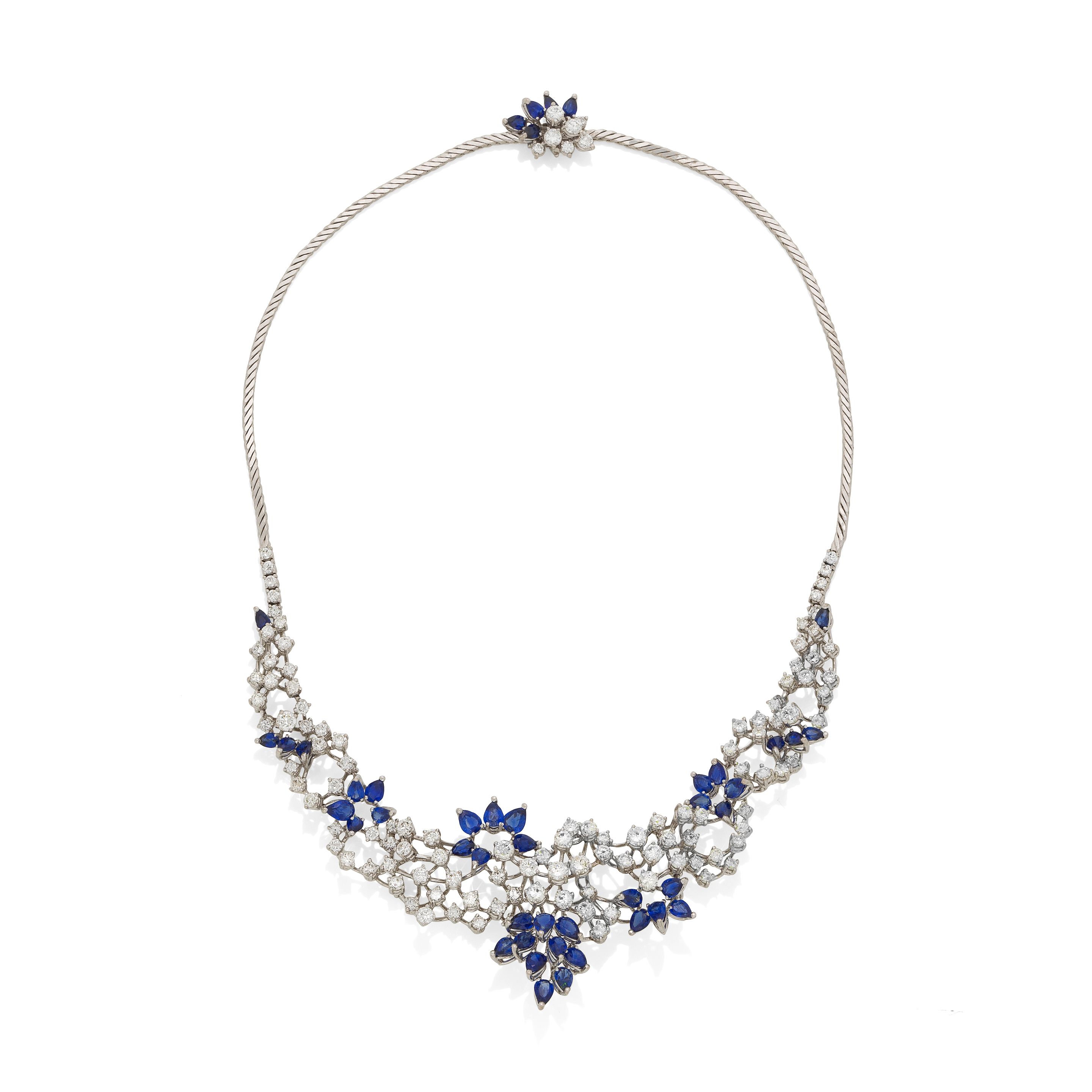 Bonhams : SAPPHIRE AND DIAMOND NECKLACE