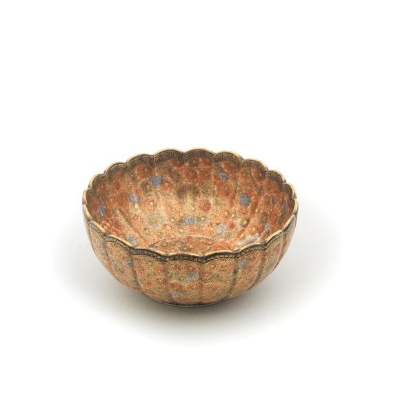 Bonhams : UNRYU TOYAMA A Satsuma Deep Bowl with a Flower-Shaped Rim ...