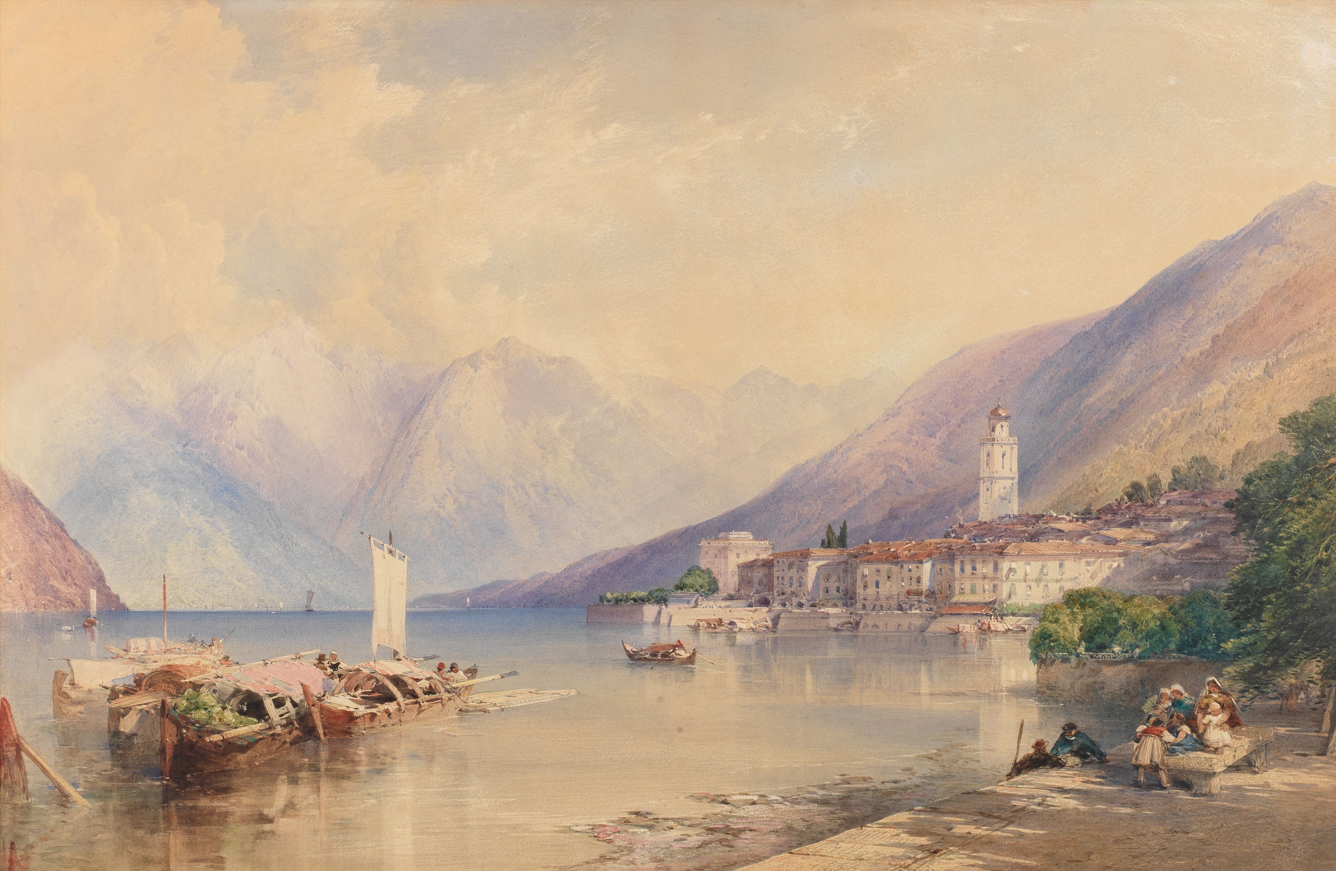 Bonhams : William Callow, RWS (British, 1812-1908) A view of Bellagio ...