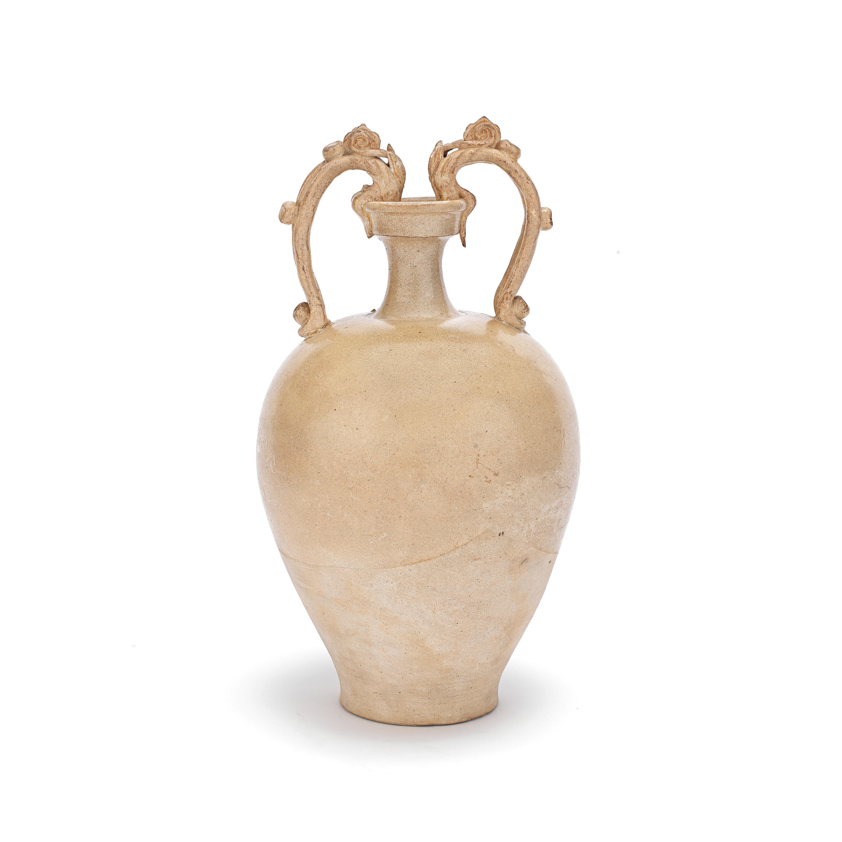 Bonhams A Cream Glazed Two Handled Amphora Tang Dynasty 2