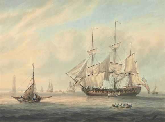 Bonhams : Samuel Atkins (British, fl.1787-1808) An East Indiaman off ...