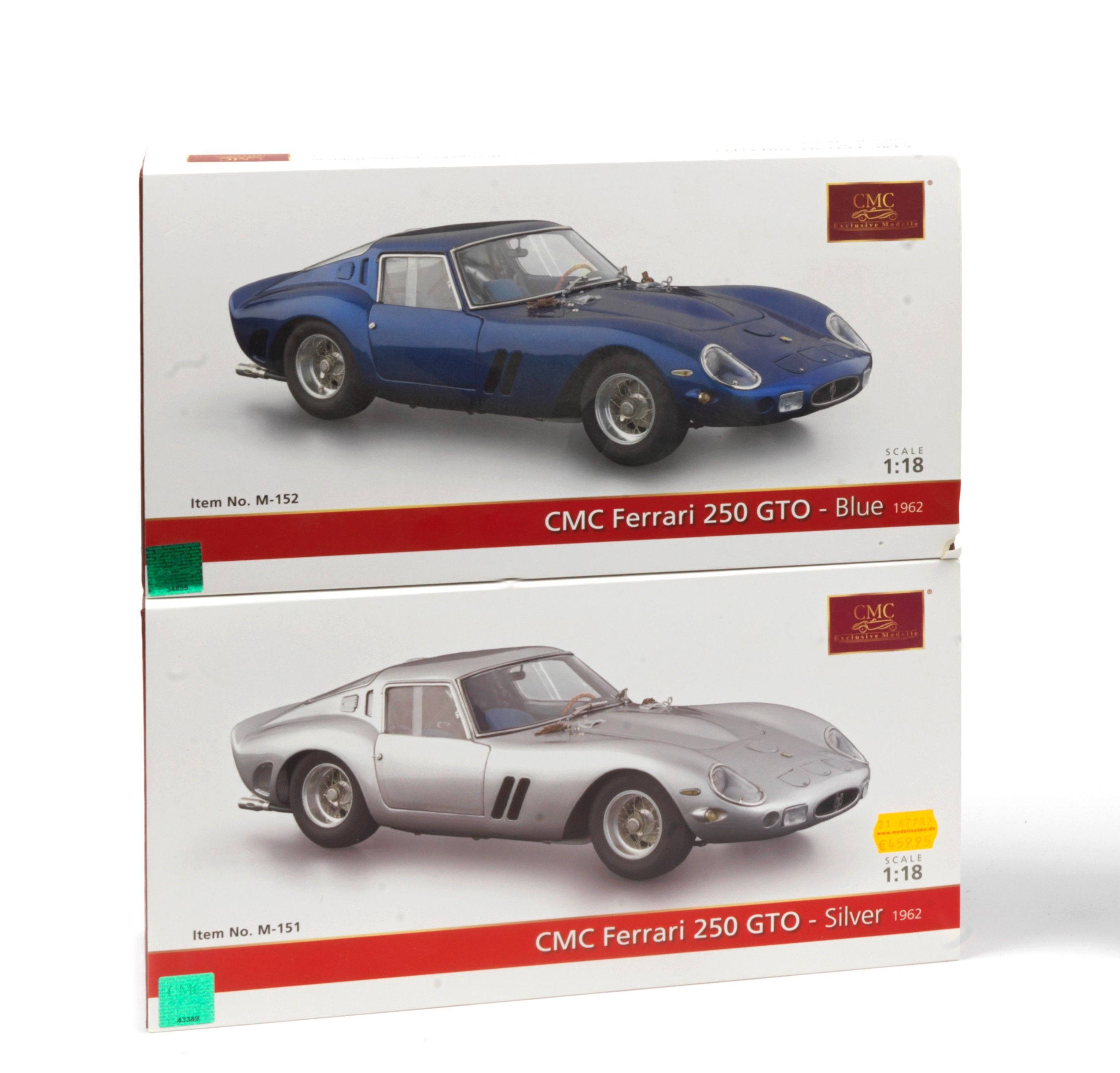 Bonhams Cars : Two boxed 1:18 scale 1962 Ferrari 250 GTO models, by CMC ...