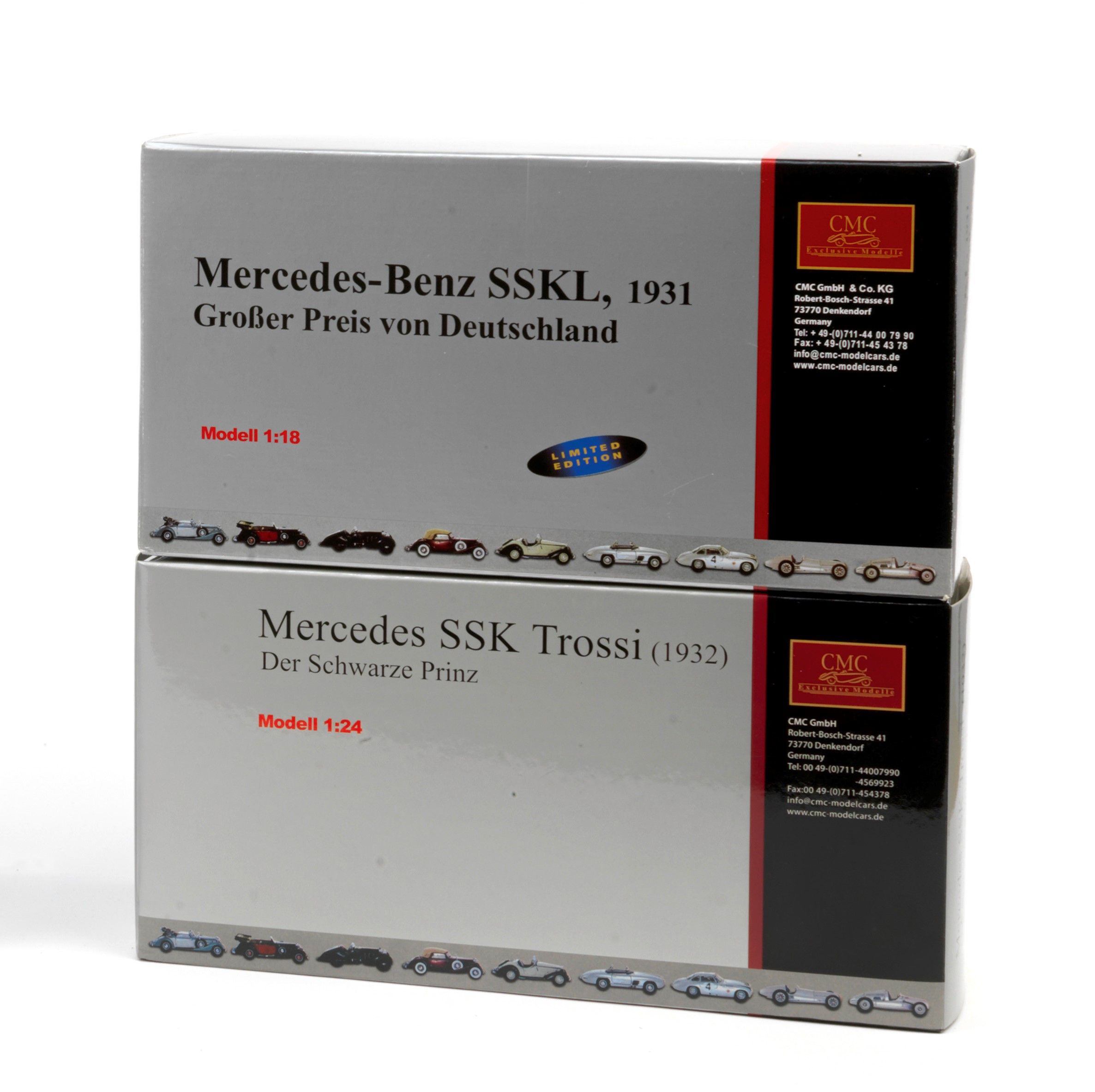 Bonhams Cars : Two boxed Mercedes-Benz SSK and SSKL scale models, by ...
