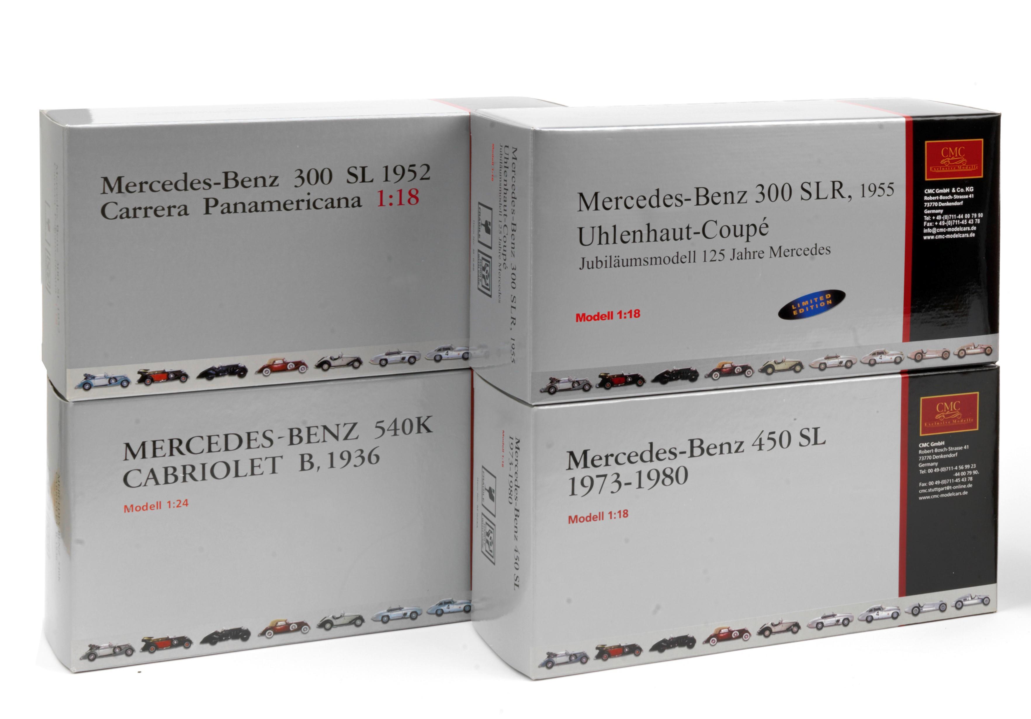 Bonhams Cars Four Boxed Scale Models Of Mercedes Benz Cars By Cmc