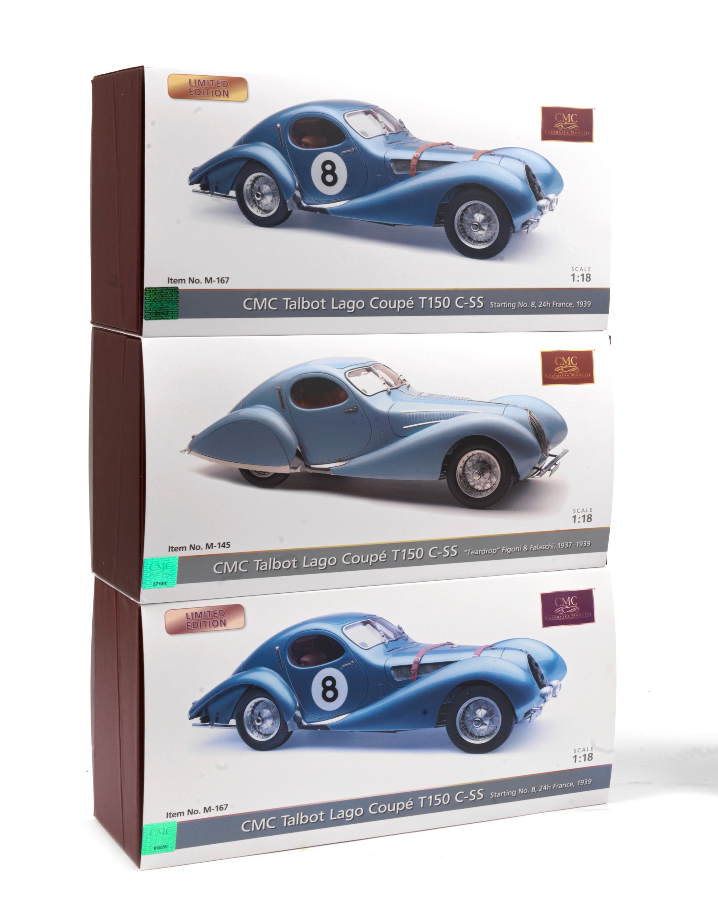Bonhams Cars : Three boxed 1:18 Talbot Lago Coupe T150 C-SS models, by ...