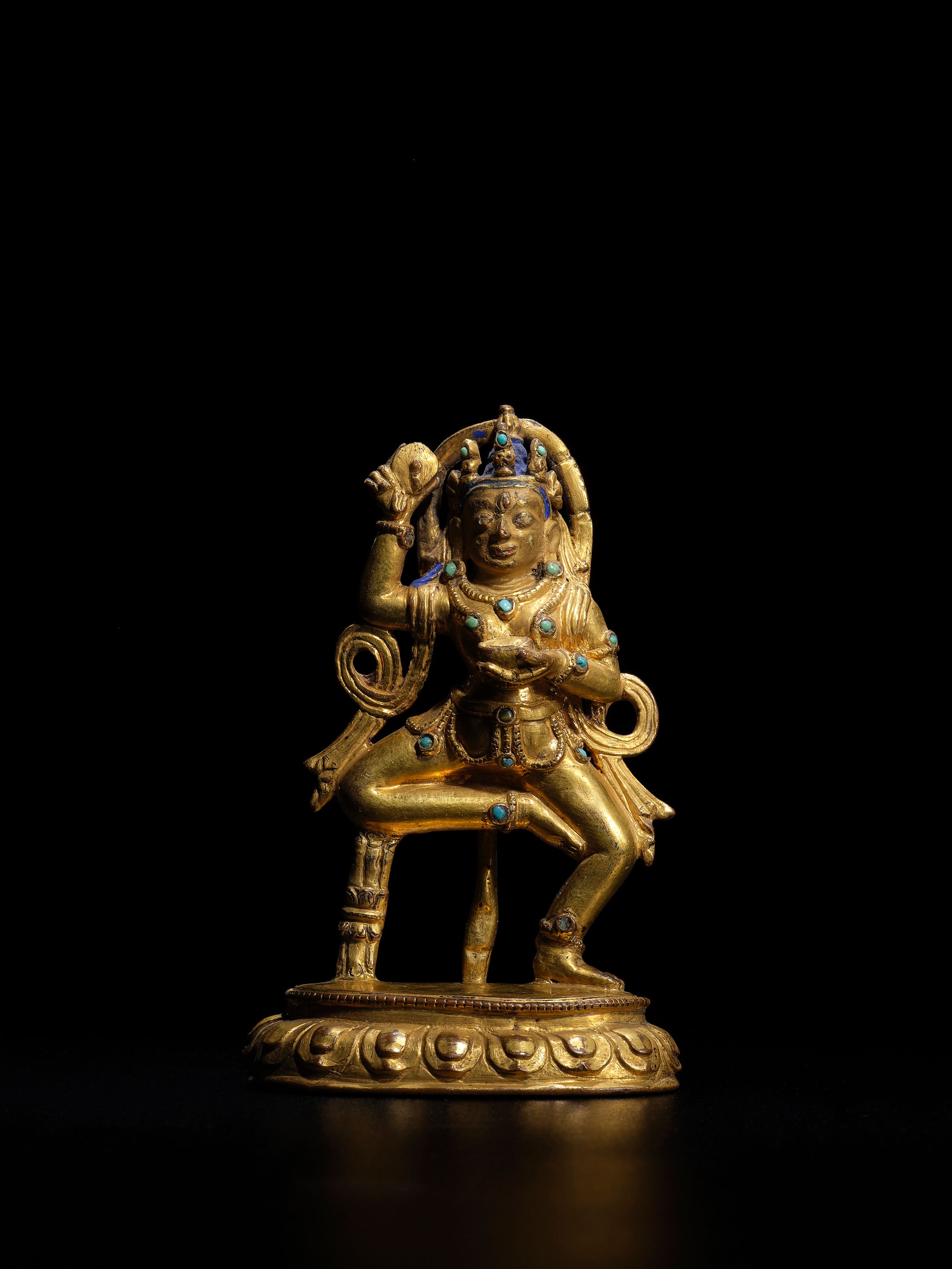 Bonhams : STATUETTE DE MACHIK LABDRÖN EN ALLIAGE DE CUIVRE DORÉ TIBET ...
