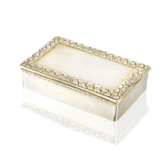 Bonhams : A William IV silver-gilt table snuff box Archibald Douglas ...