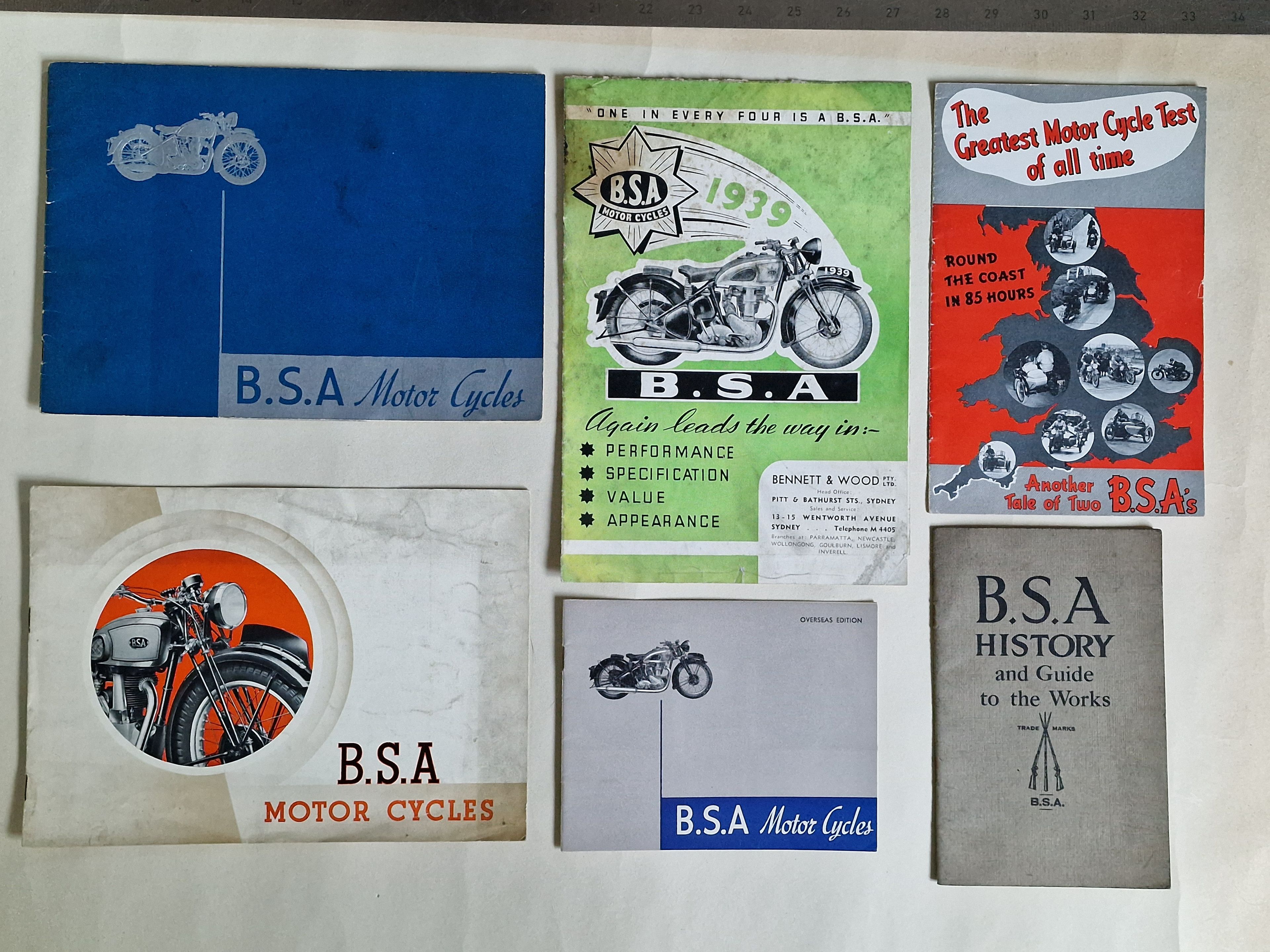 Bonhams Cars : A selection of BSA catalogues and brochures from 1939 ...