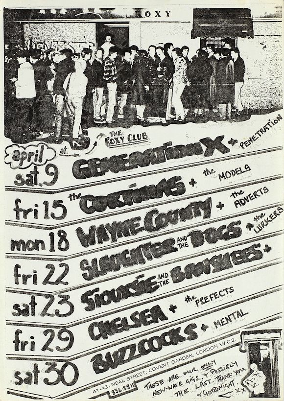 Bonhams : Roxy Club, London An Original Xerox Flyer, 1977