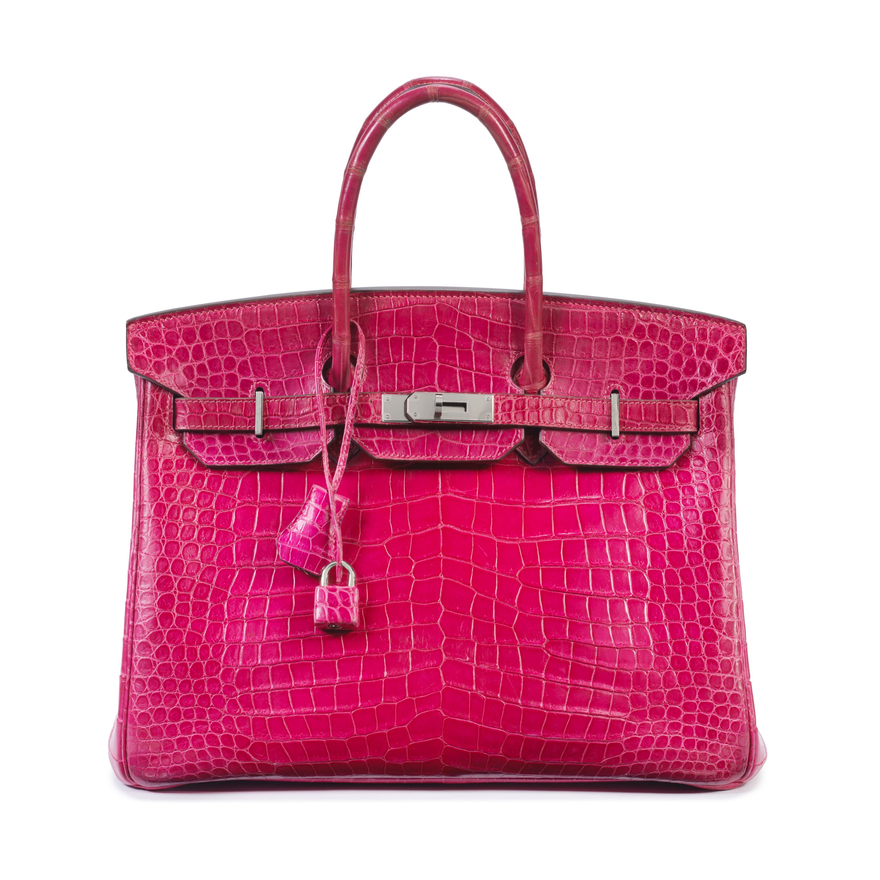 Bonhams : Hermès a Shiny Rose Tyrien Porosus Crocodile Birkin 35 2012 ...