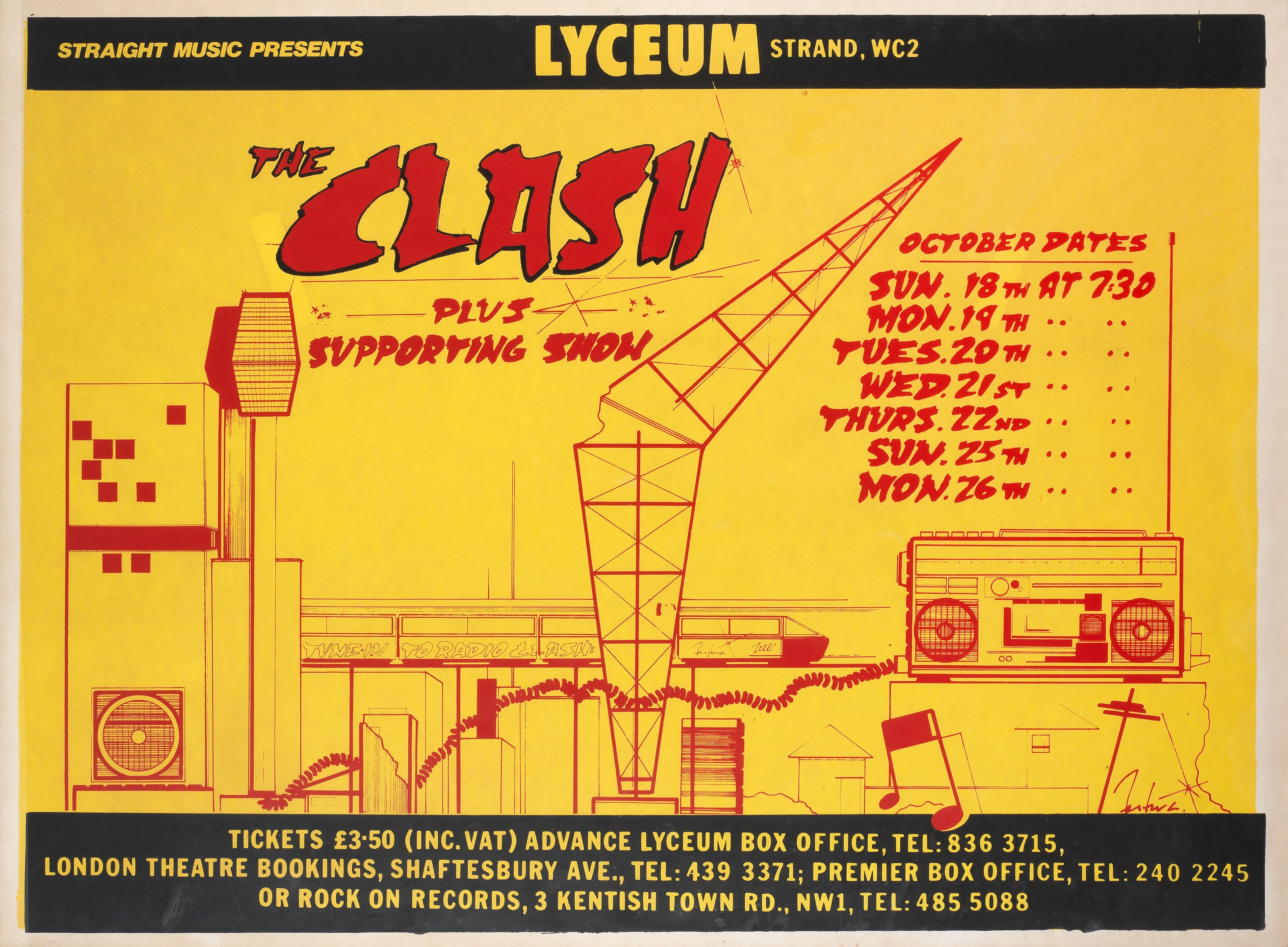 Bonhams : The Clash A Promotional Poster For 'The Clash Live At The ...