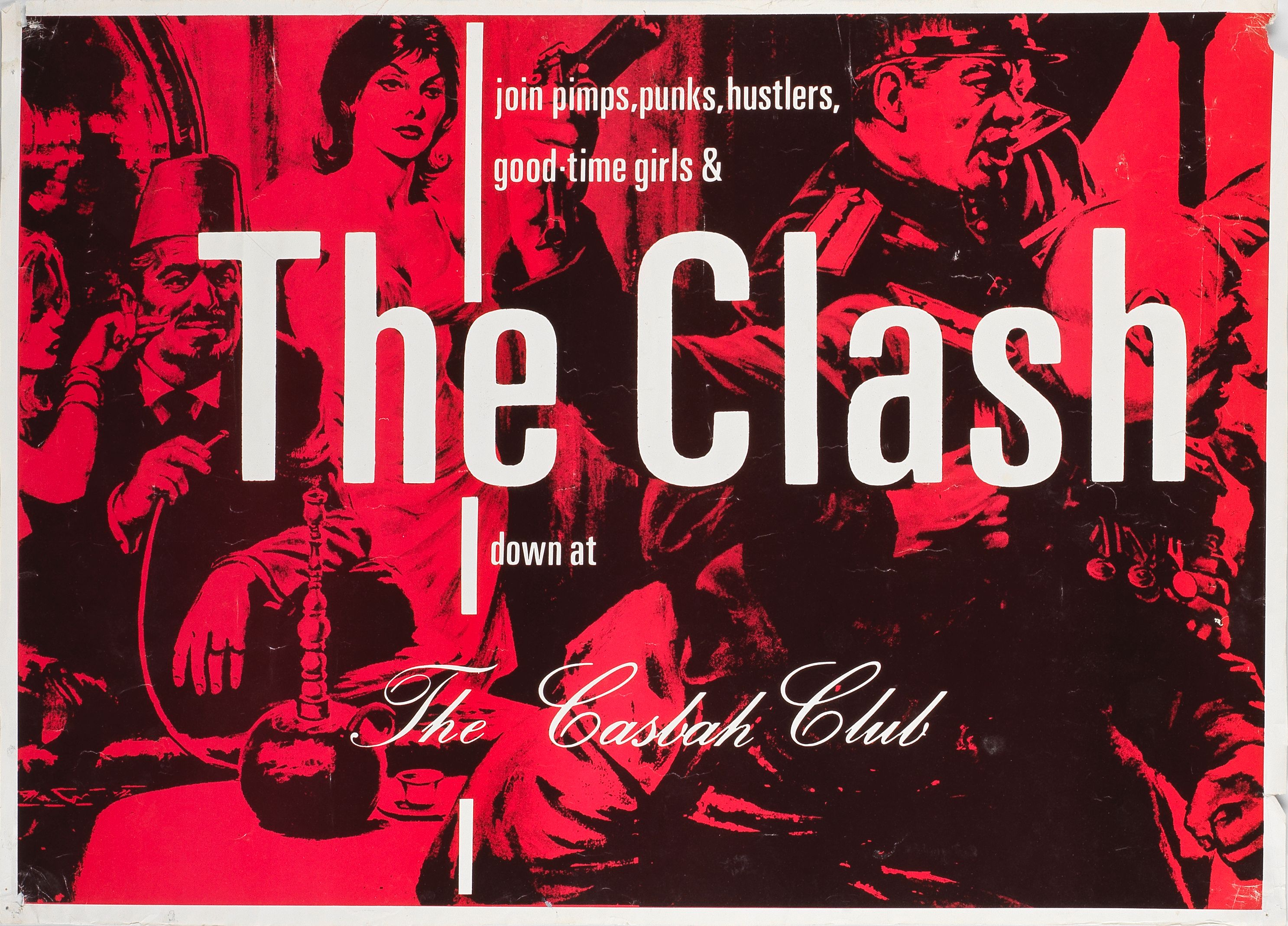 Bonhams : The Clash A Promotional Poster For 'Down At The Casbah Club ...